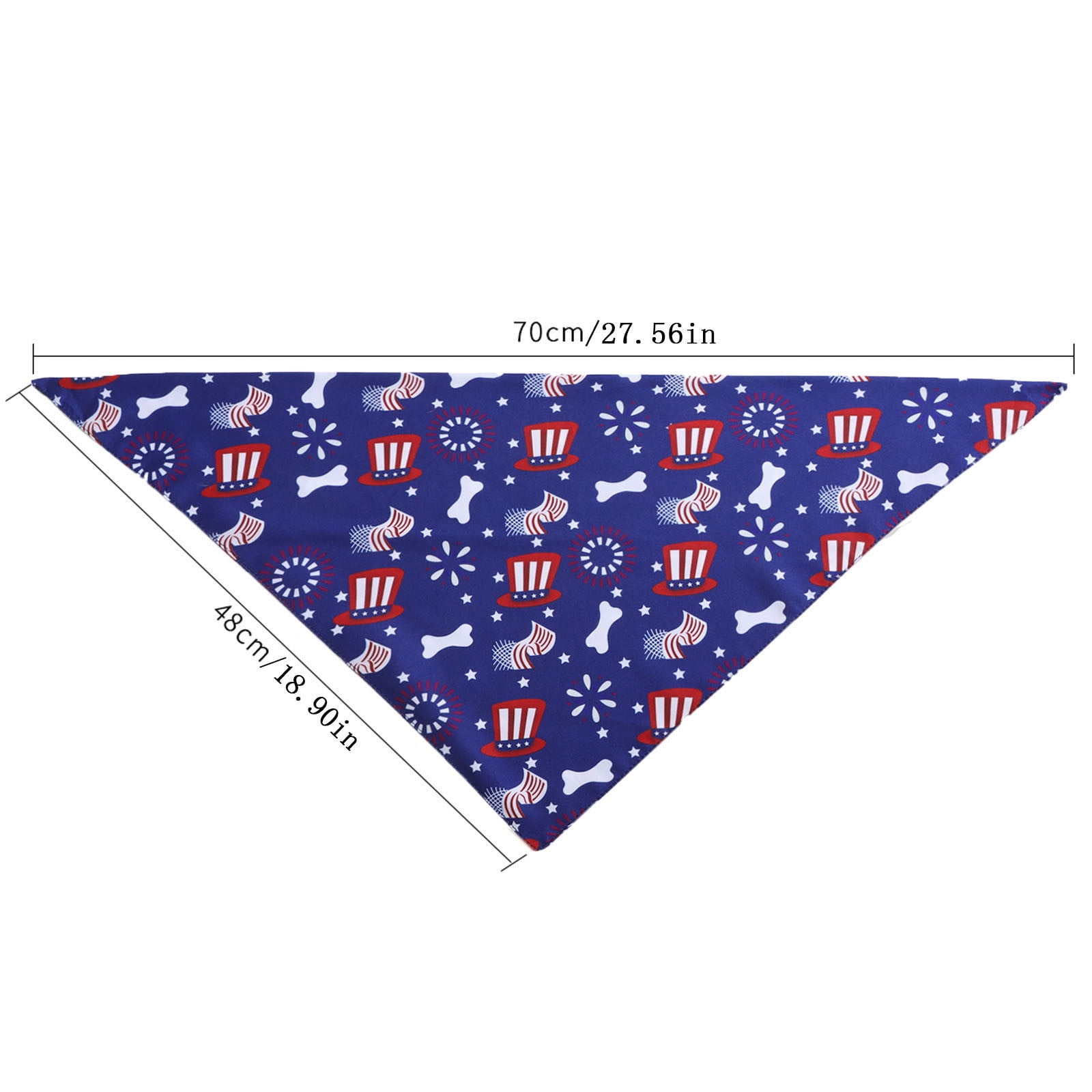JoyMoreHome Dual-Layer Design Patriotic Bandanas Outfit,Large Triangle ...