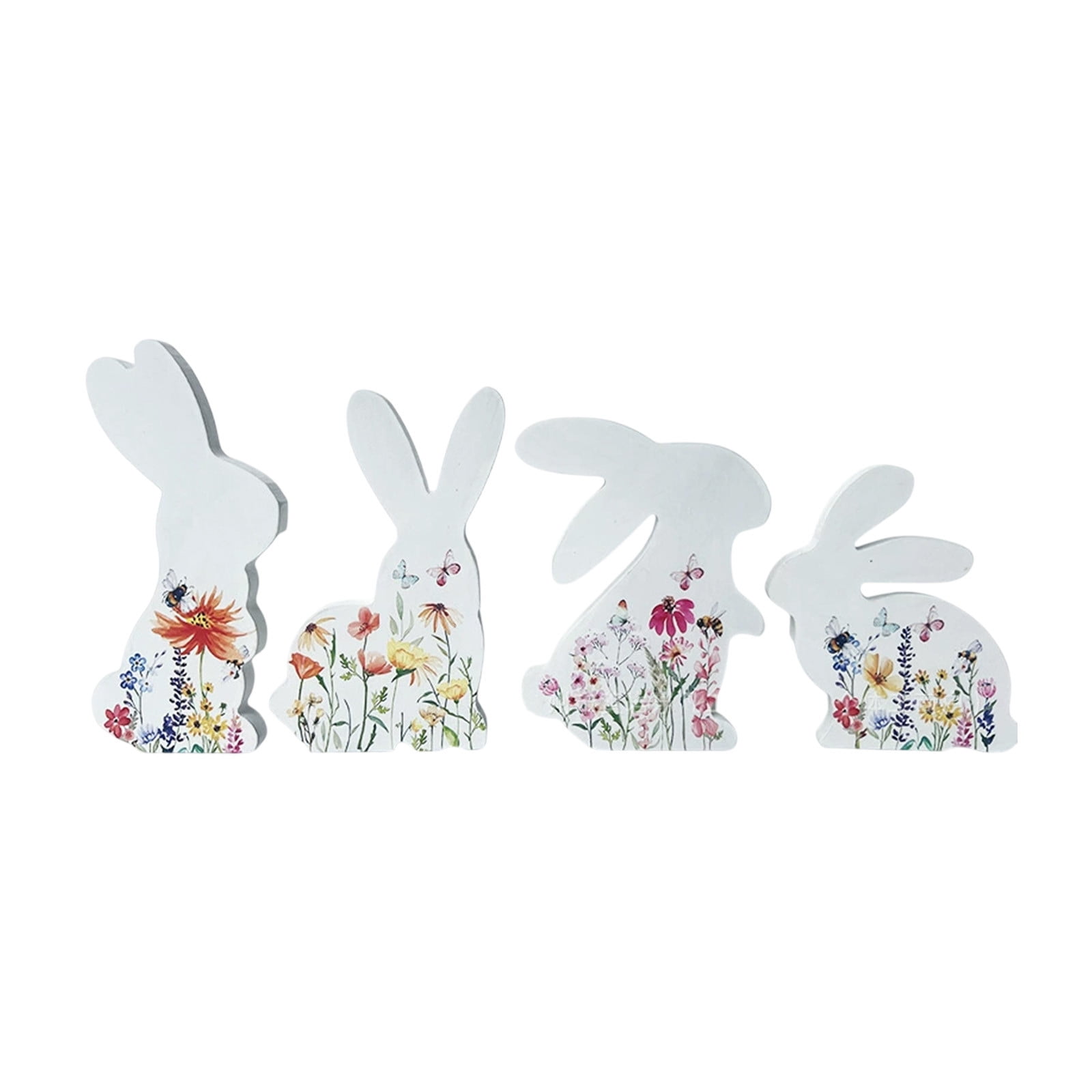 JoyMoreHome Easter Wood Bunny Easter Decoration ,Rabbit Shaped Wooden ...