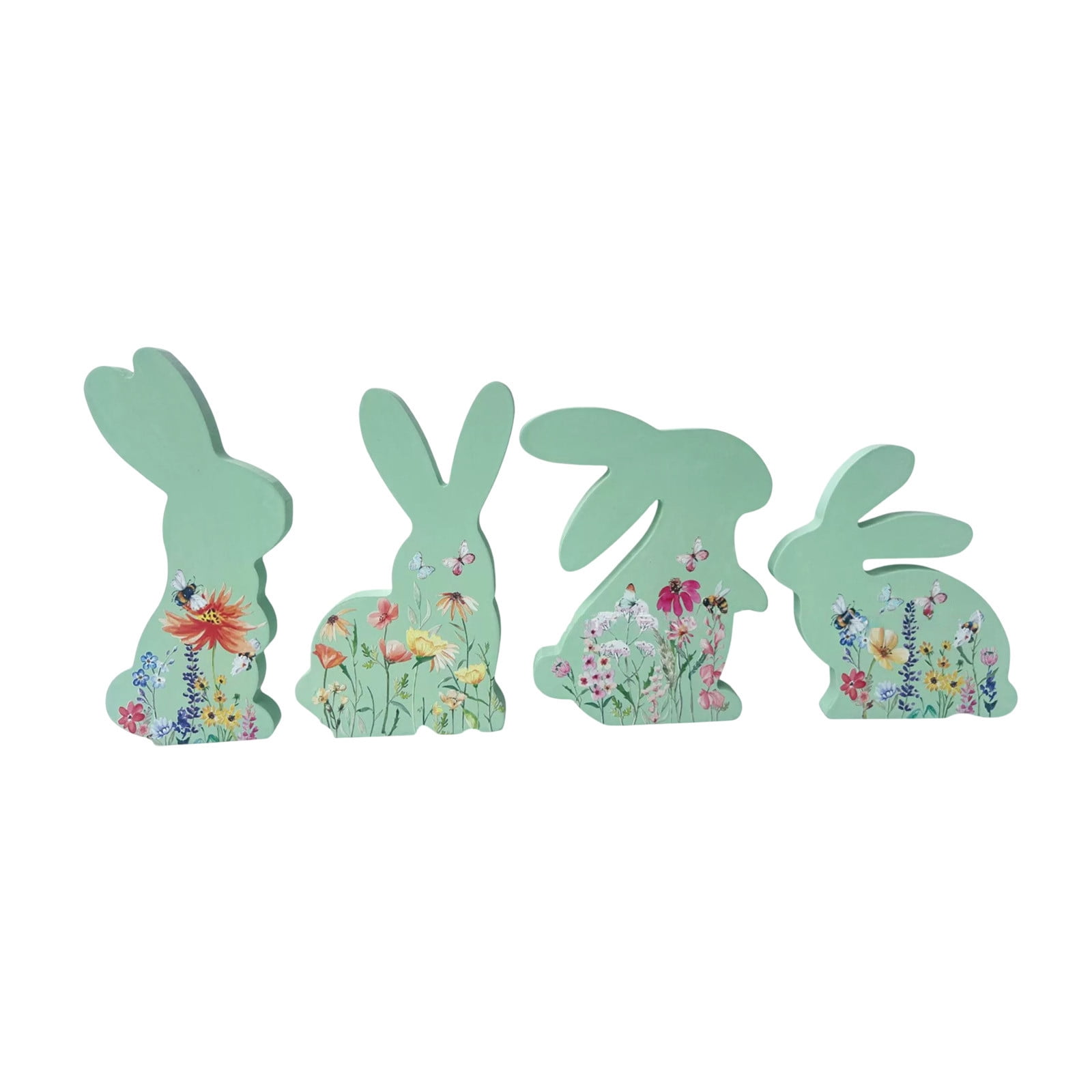 JoyMoreHome Easter Wood Bunny Easter Decoration ,Rabbit Shaped Wooden ...