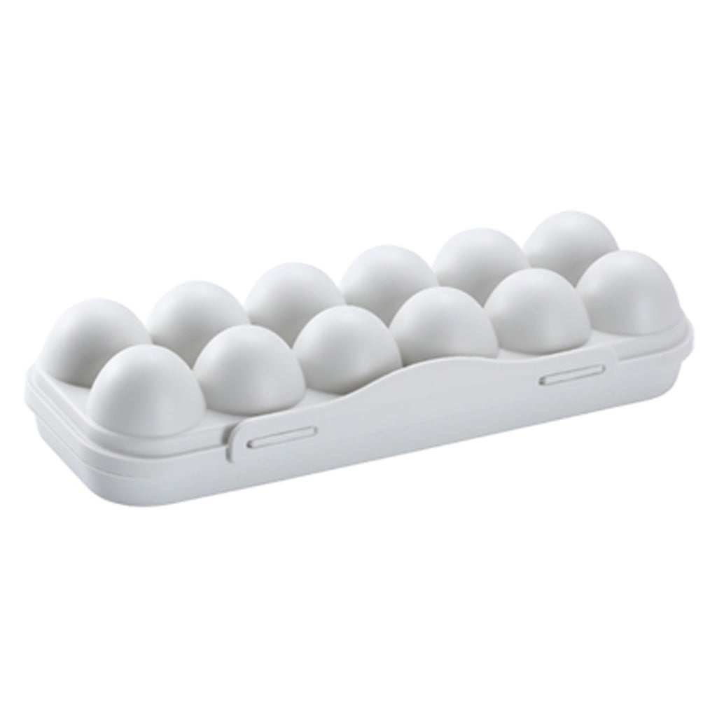 JoyMoreHome Egg Container For Refrigerator, 12 Grid Egg Storage Box ...