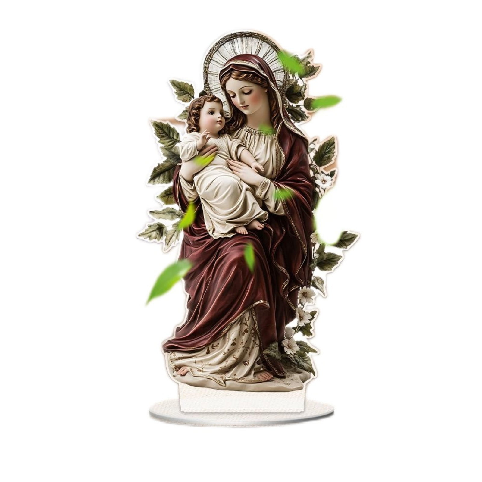 JoyMoreHome Embracing Madonna, Garden Collection,2D Religious Statue, Holy Family, Memorial ...