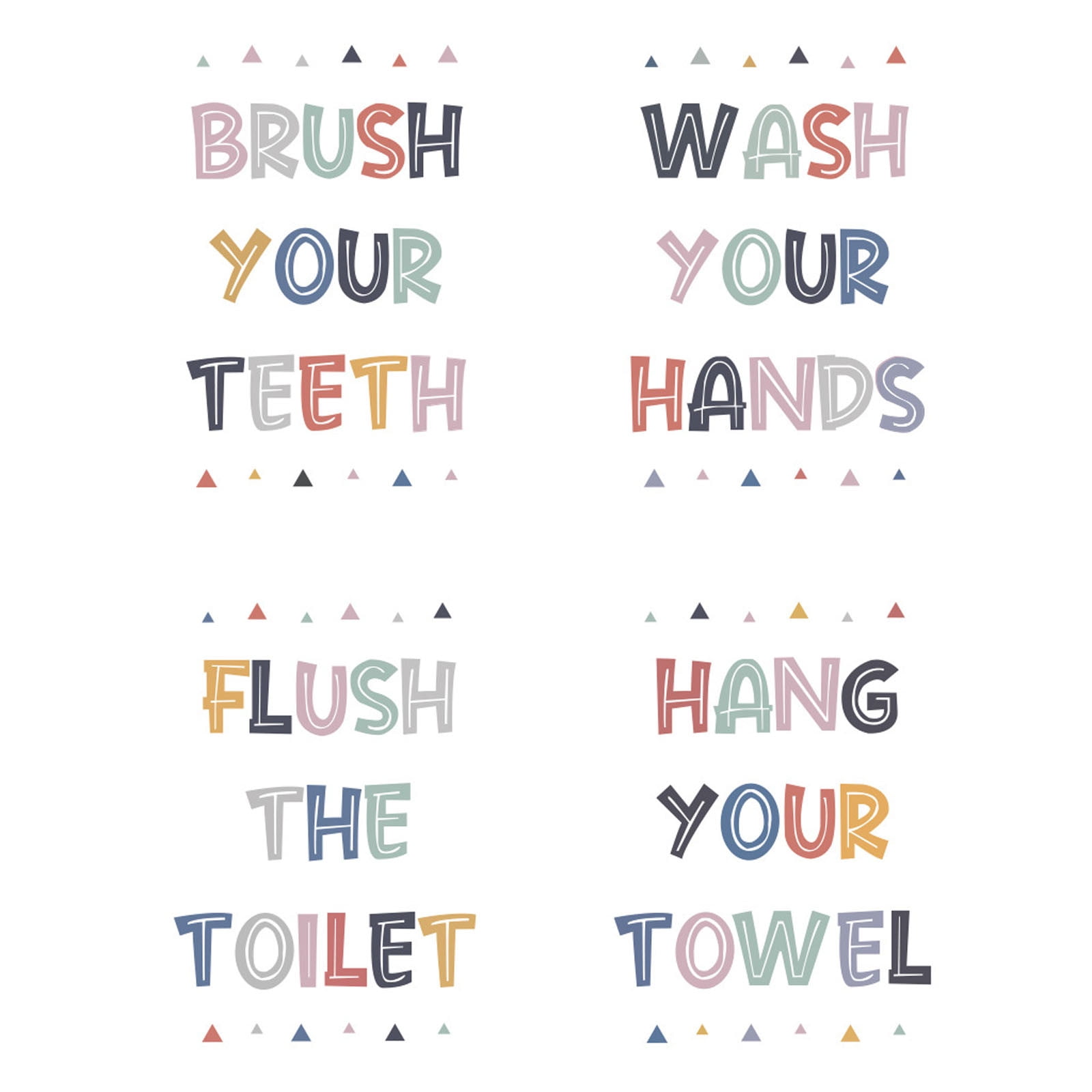 JoyMoreHome Clearance Flush the Toilet and Wash Your Hands Stickers ...