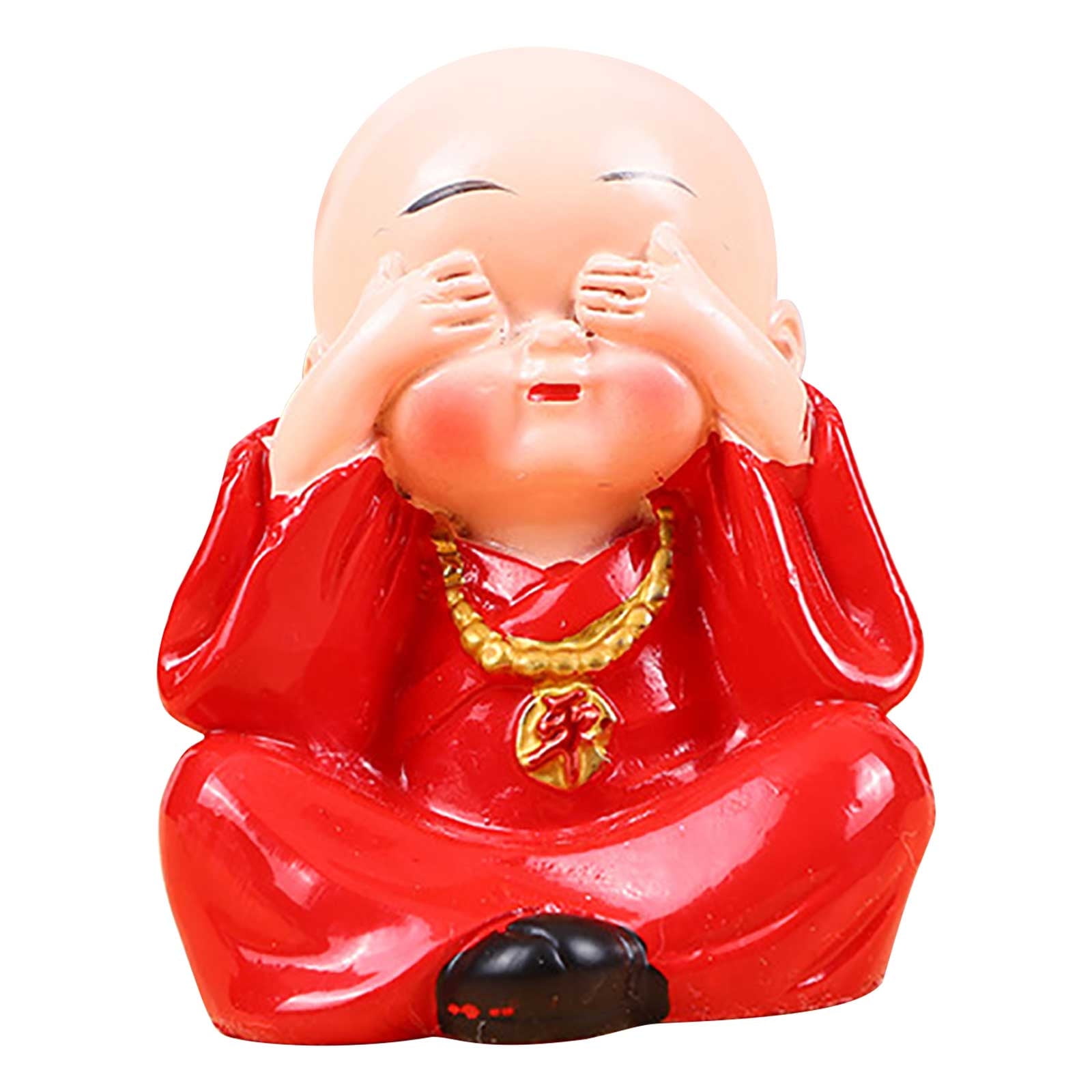 JoyMoreHome Little Monk Statue Resin Monk Figurines Ornament - Walmart.com