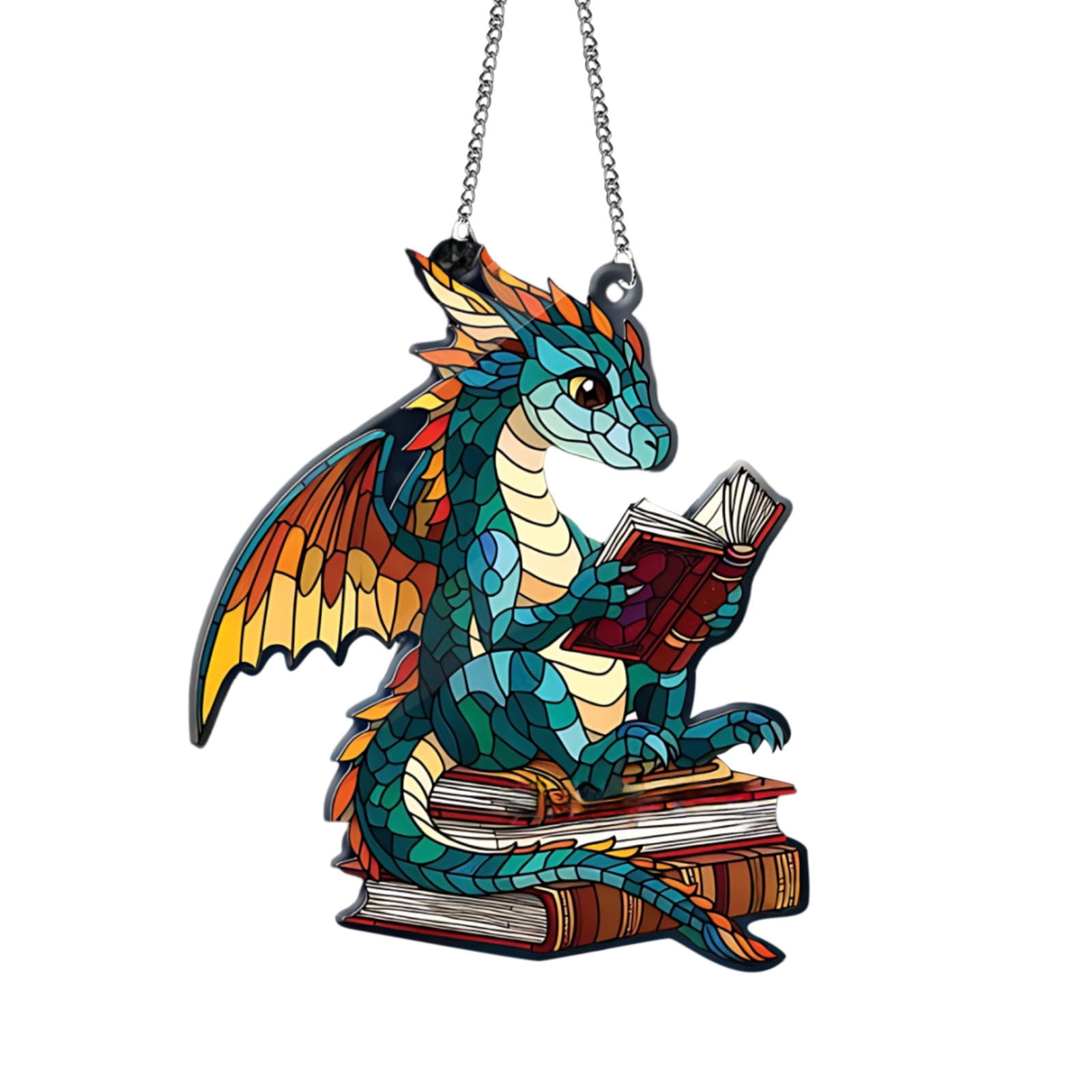 JoyMoreHome Metallic Colorful Bookworms Dragons Reading Scholastic Book ...