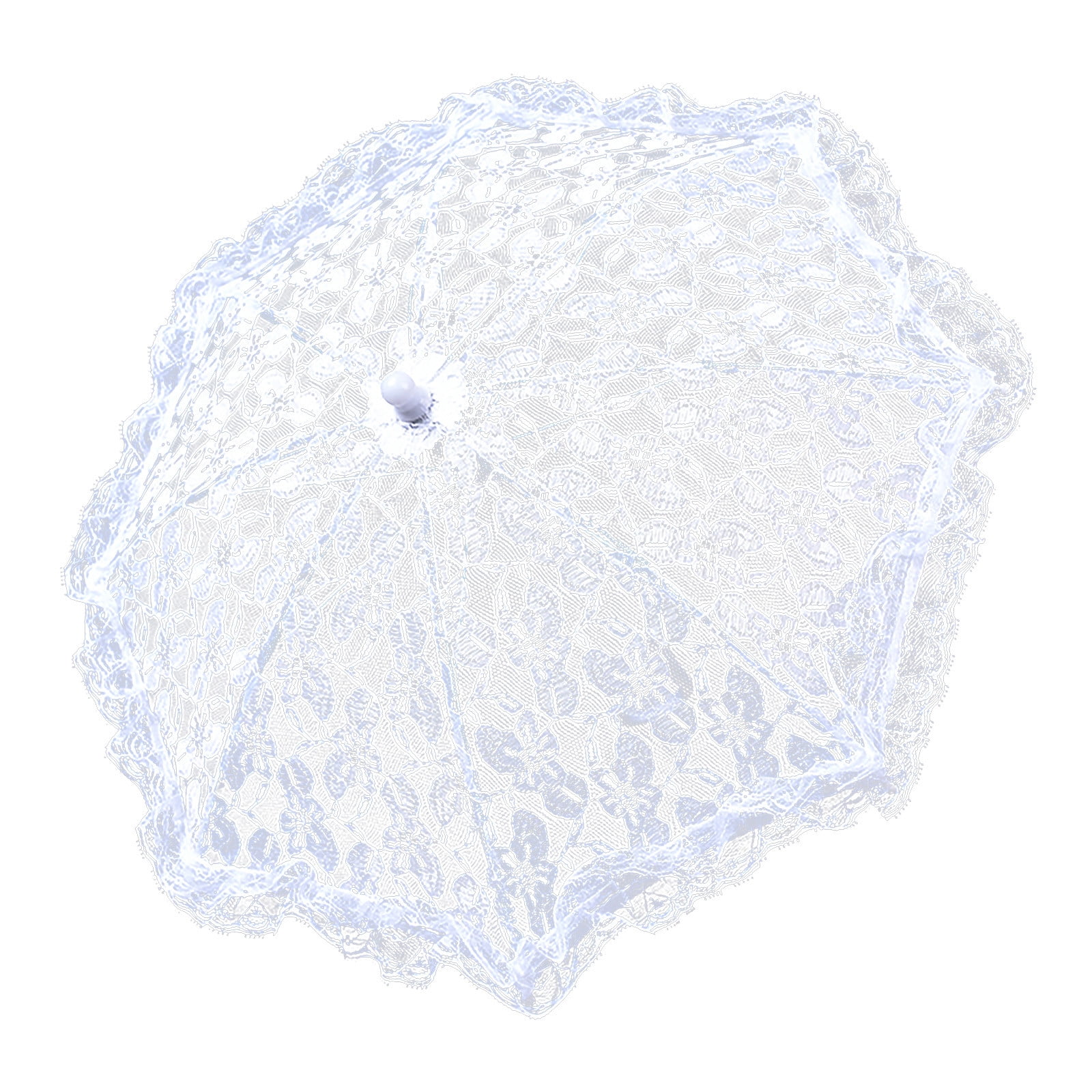 JoyMoreHome Mini White Lace Parasol, Bridal Lace Decorative Umbrella ...