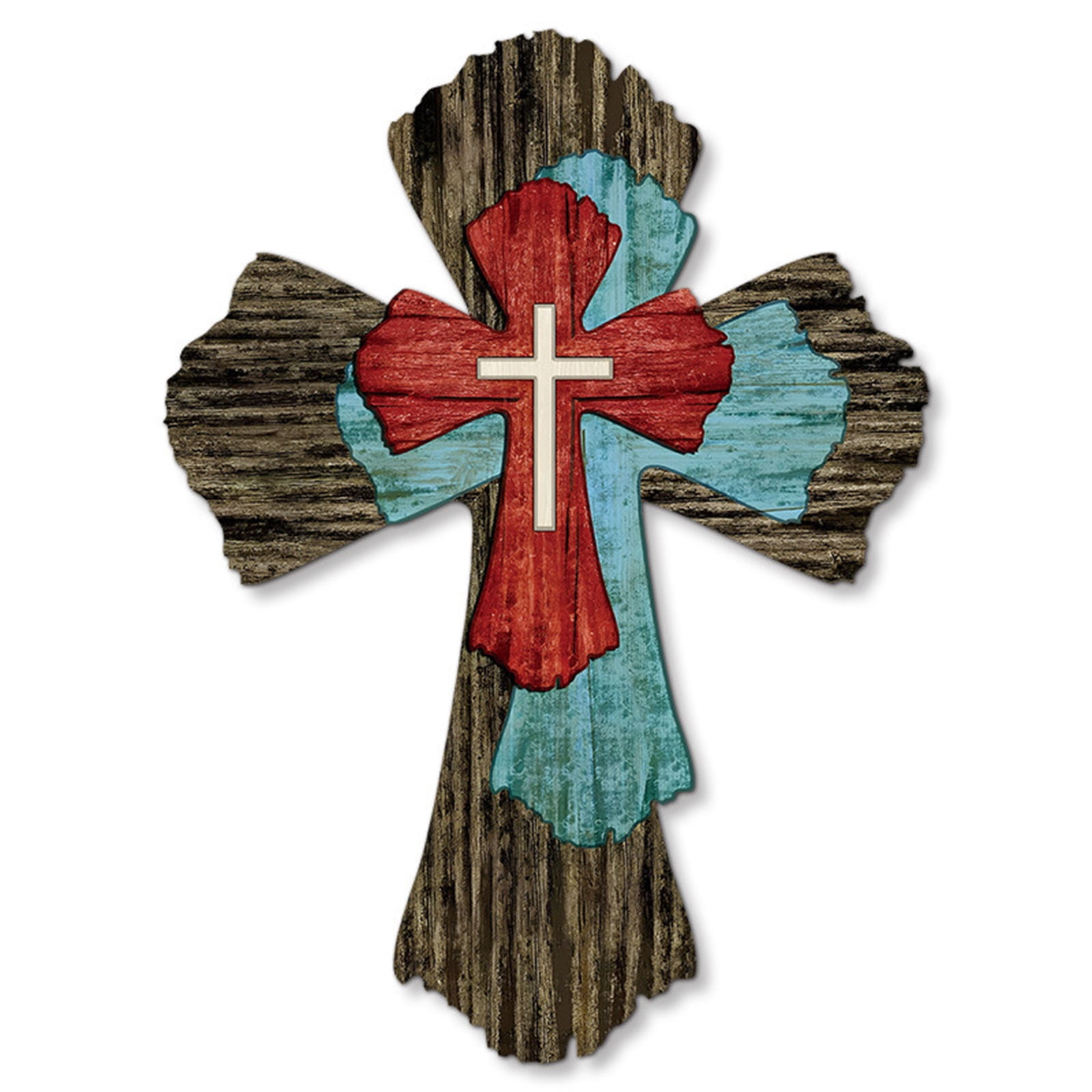 JoyMoreHome Clearance Modern Rustic Wall Cross Christian Cross Wall ...