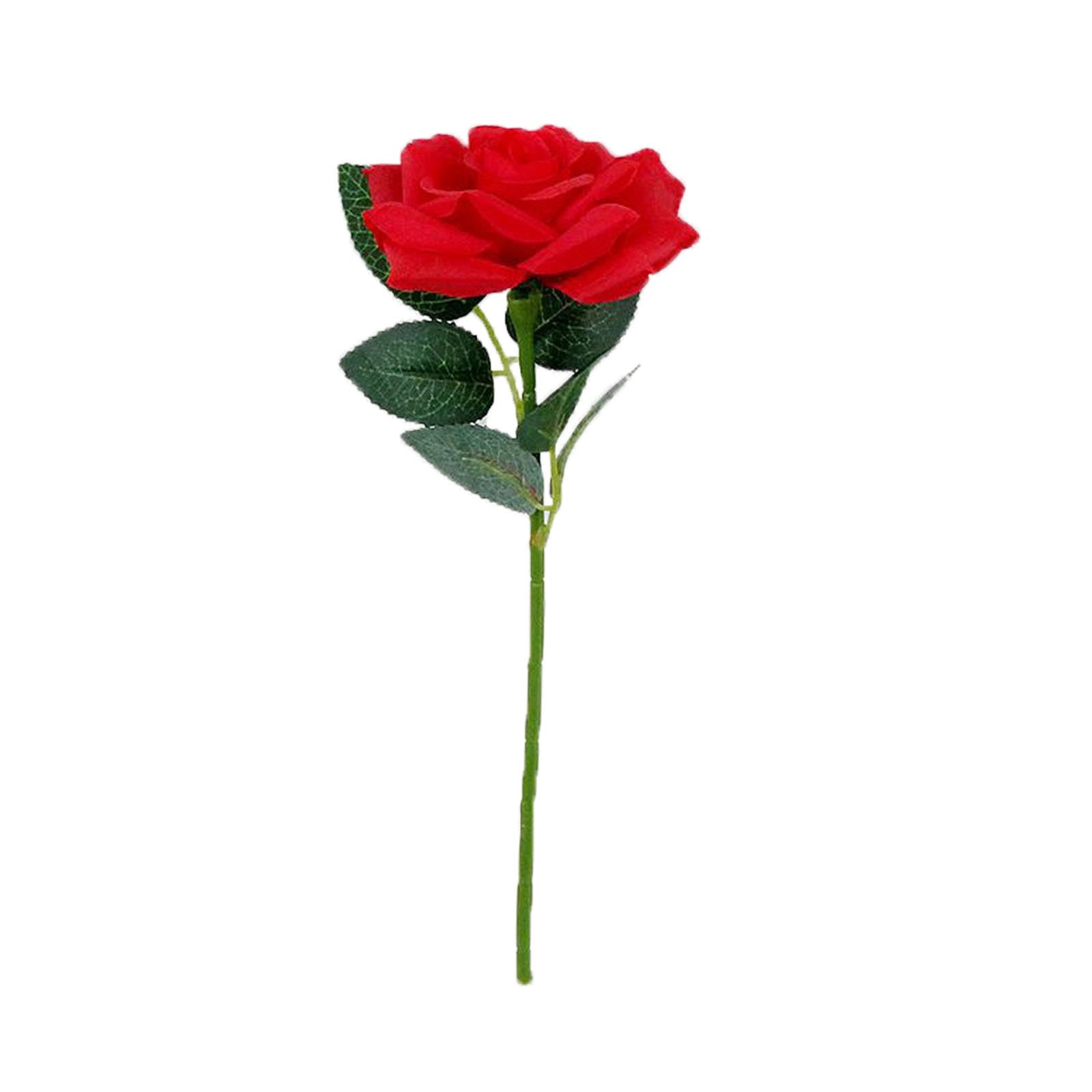 JoyMoreHome Red Roses Artificial Flowers, Long Stem Fake Roses for ...