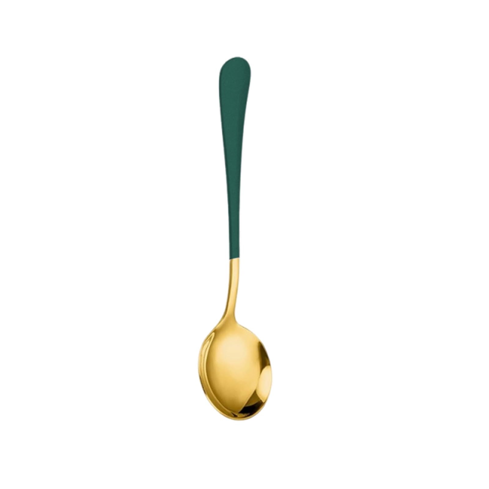 JoyMoreHome Soup Spoons Stainless Steel Round Spoons Chinese Soup ...