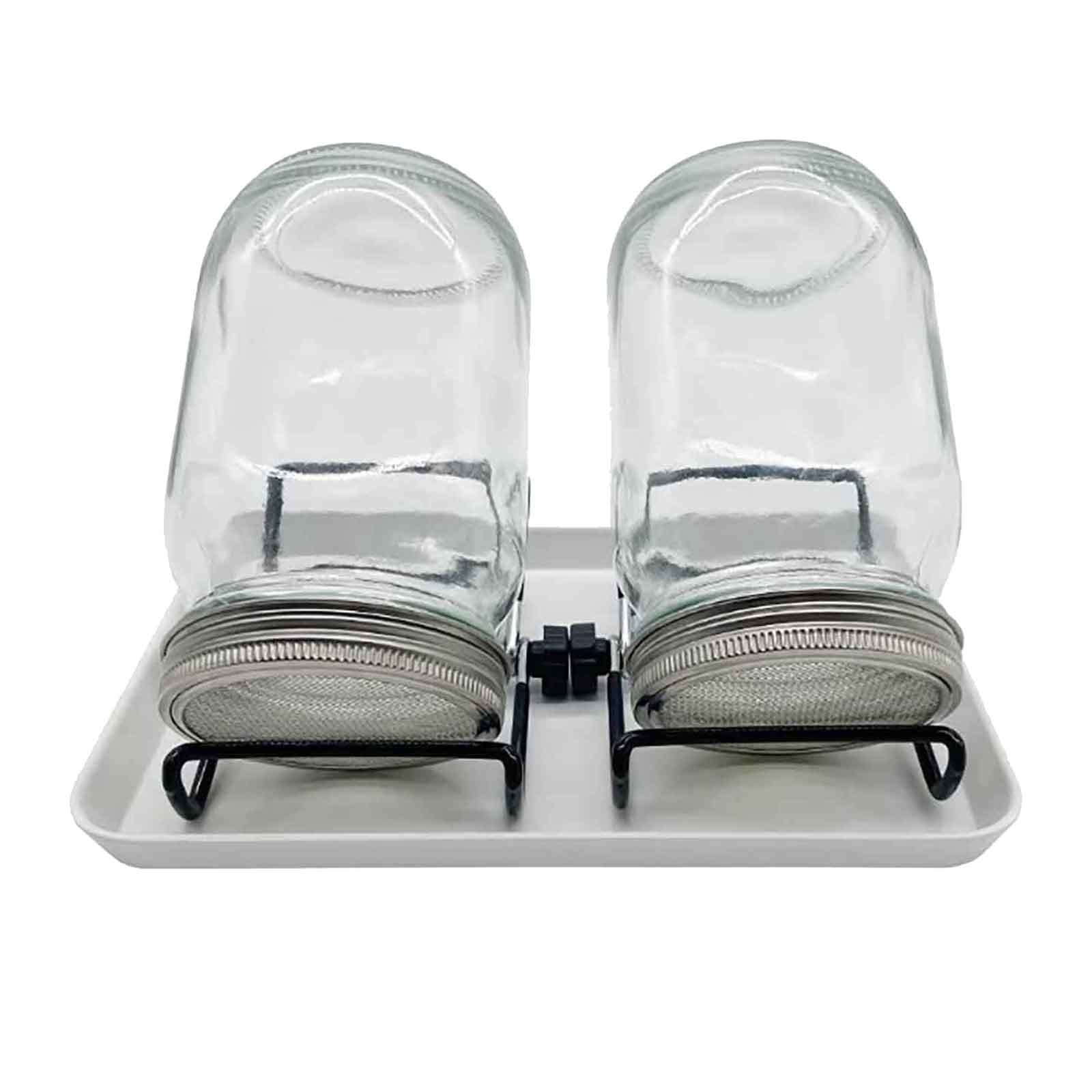JoyMoreHome Clearance Sprouting Jar Kit Tray,Stand and Canning Brush ...