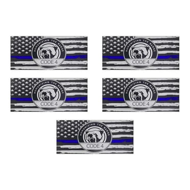 10 pack Thin Blue Line Stickers I support law enforcement decals for ...
