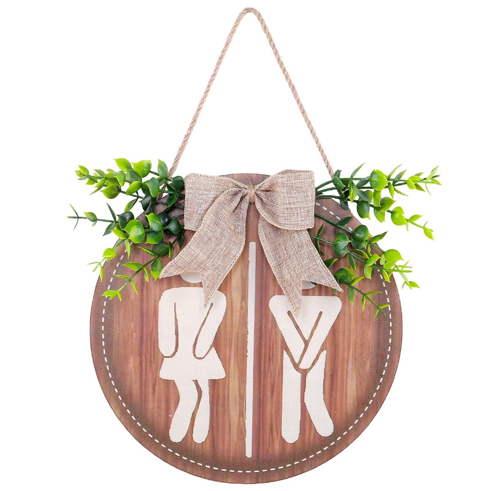 JoyMoreHome Clearance Wooden Unisex Restroom Signs Rustic Men's and ...