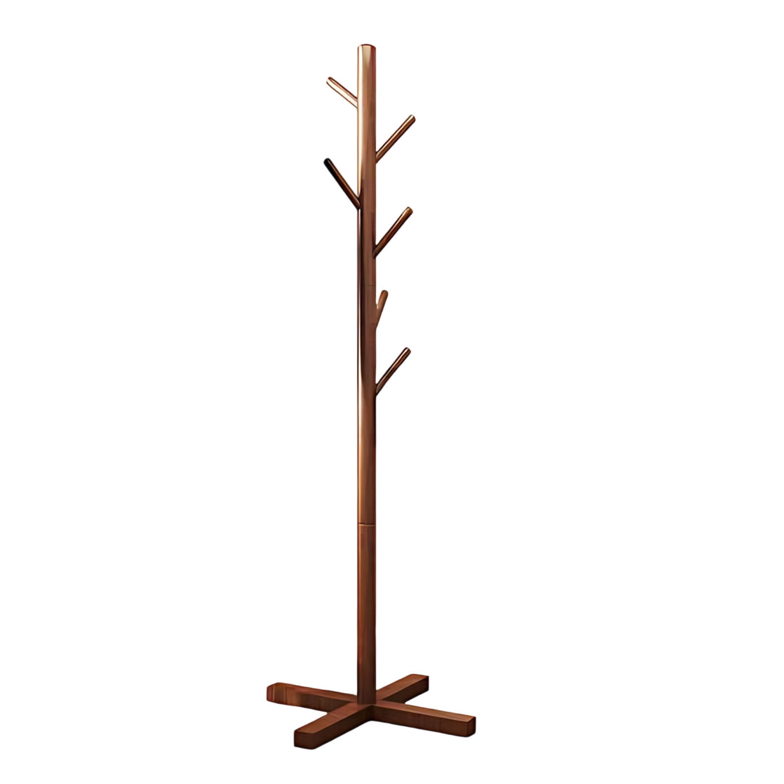 JoyMoreHome Coat Rack Freestanding, Pure Natural Solid Wooden Coat Tree ...