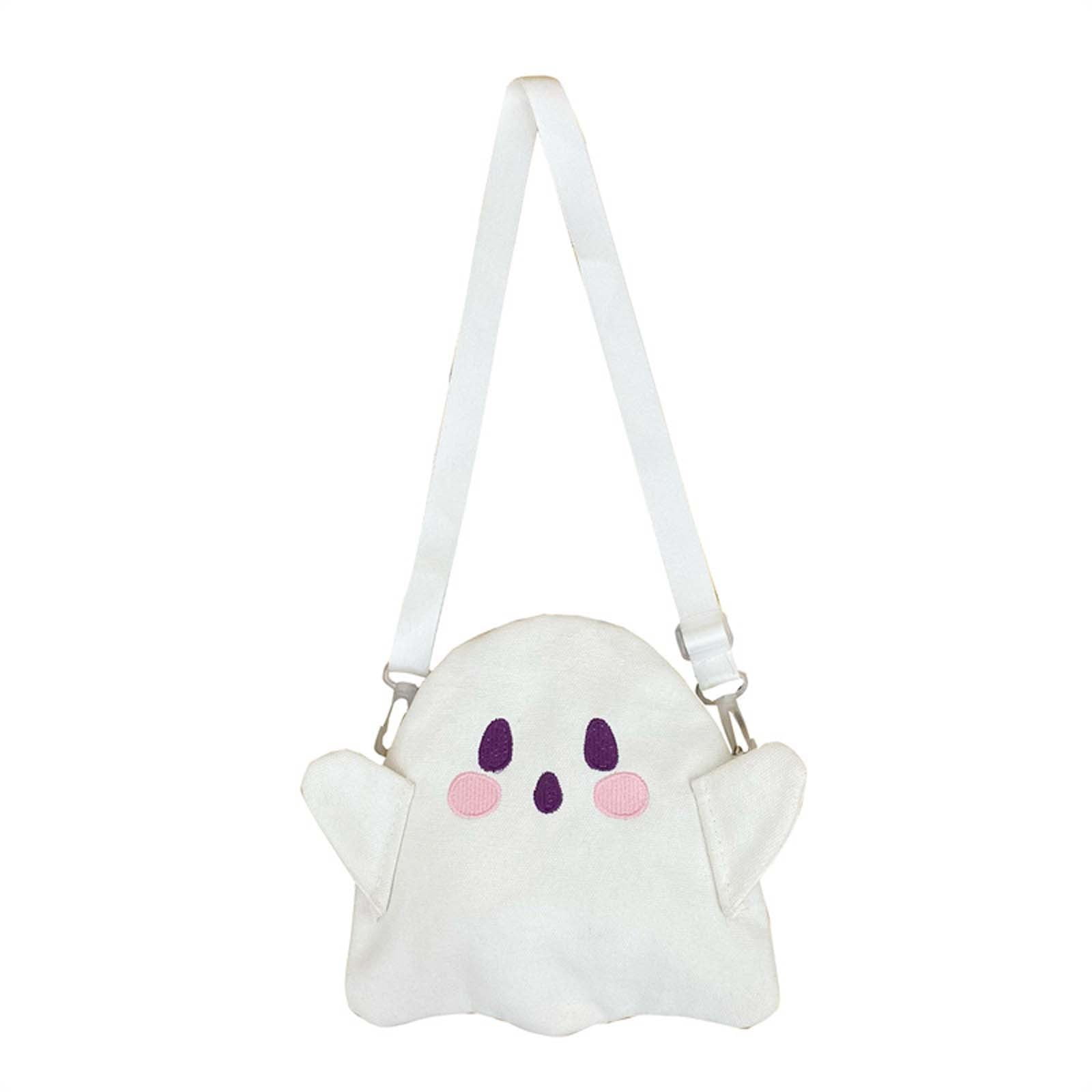 JoyMoreHome Cute Ghost Purse Plush Mini Crossbody Candy Bag Fluffy ...