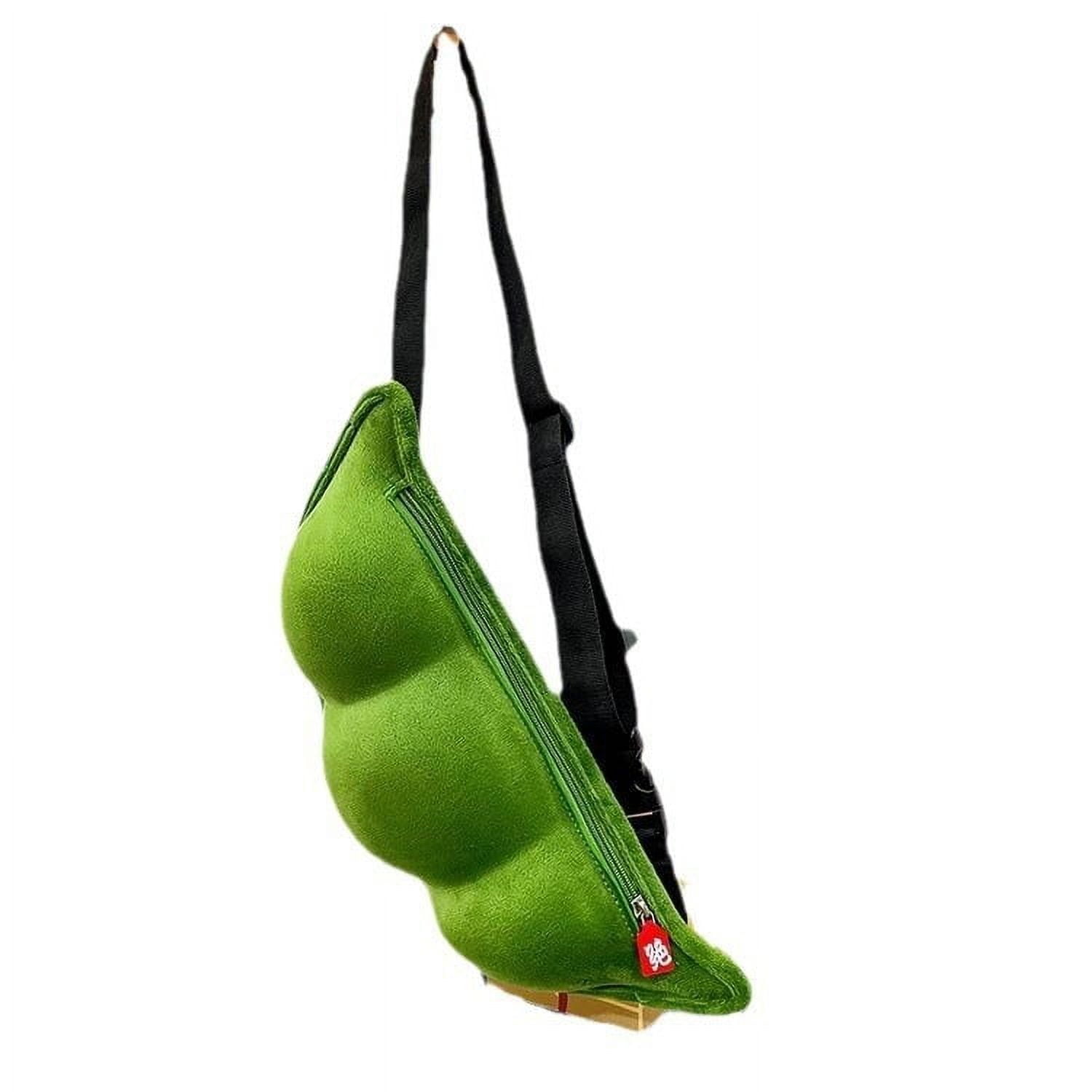 JoyMoreHome Cute Pea Shaped Funny Pack Plush Chest Purse with Cartoon ...