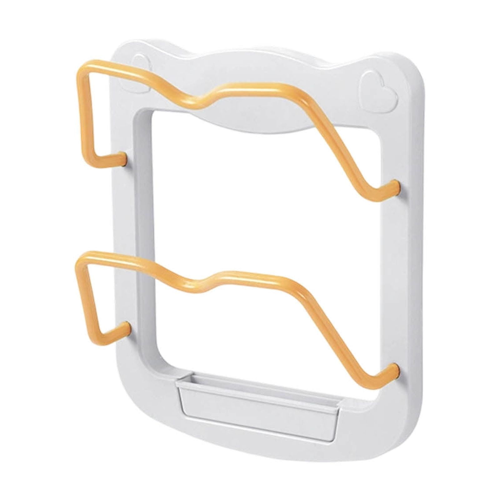 JoyMoreHome Ergonomic Pot Lid -mounted Lid Organizer Pan Cover Storage ...