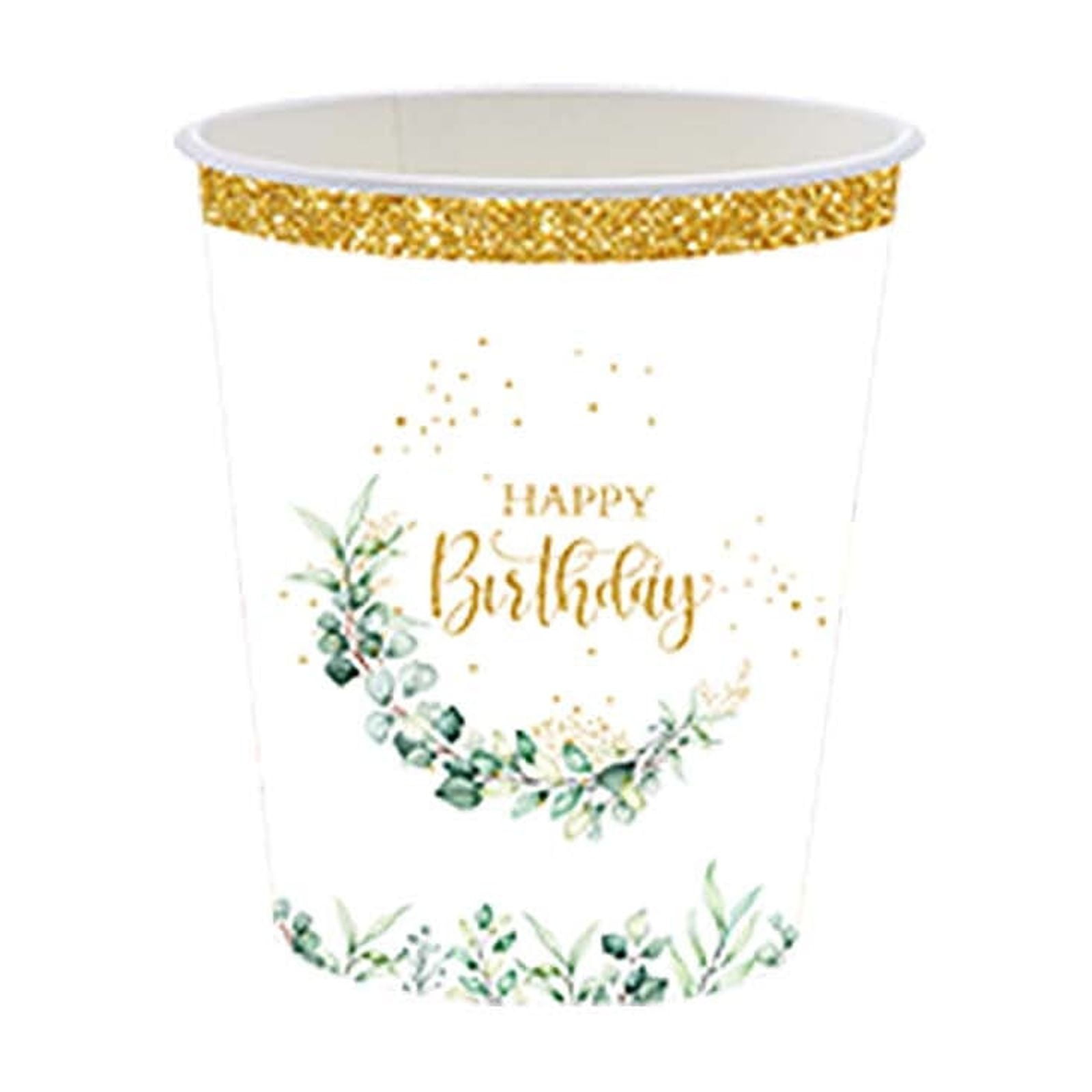 JoyMoreHome Eucalyptus Leaves Paper Plates Napkins Cups Disposable ...