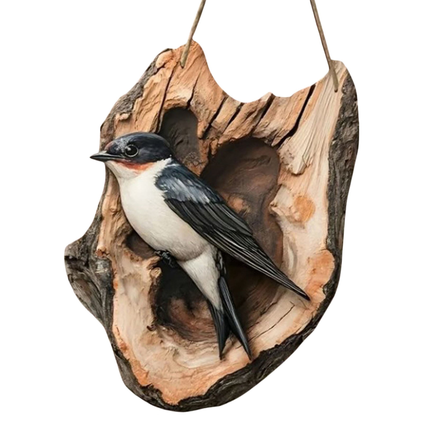 JoyMoreHome Forest Bird Hanging Ornament Branch Wood Door Hanger Home ...