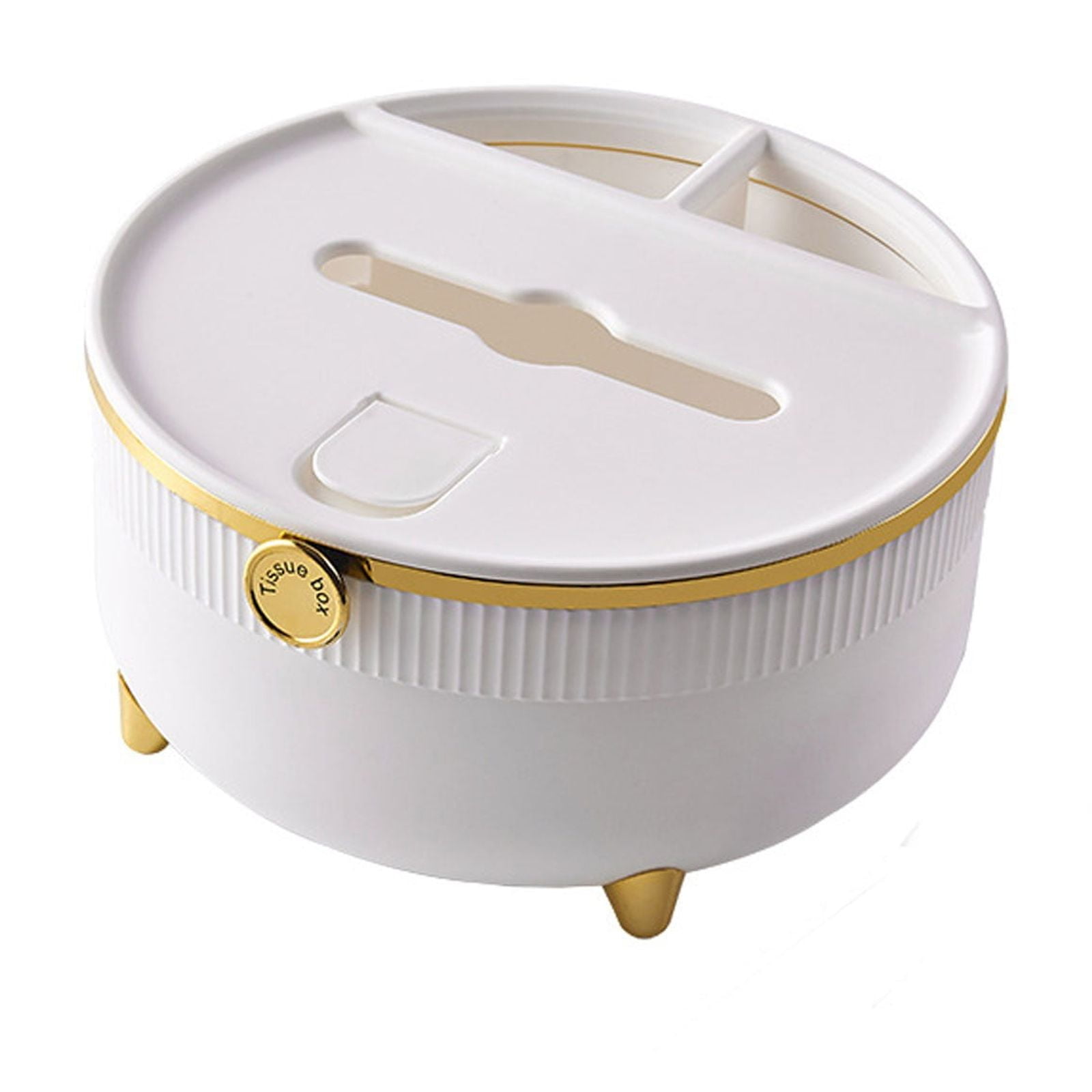 JoyMoreHome Household Living Room Multi-Function Tissue Box Round Wide ...