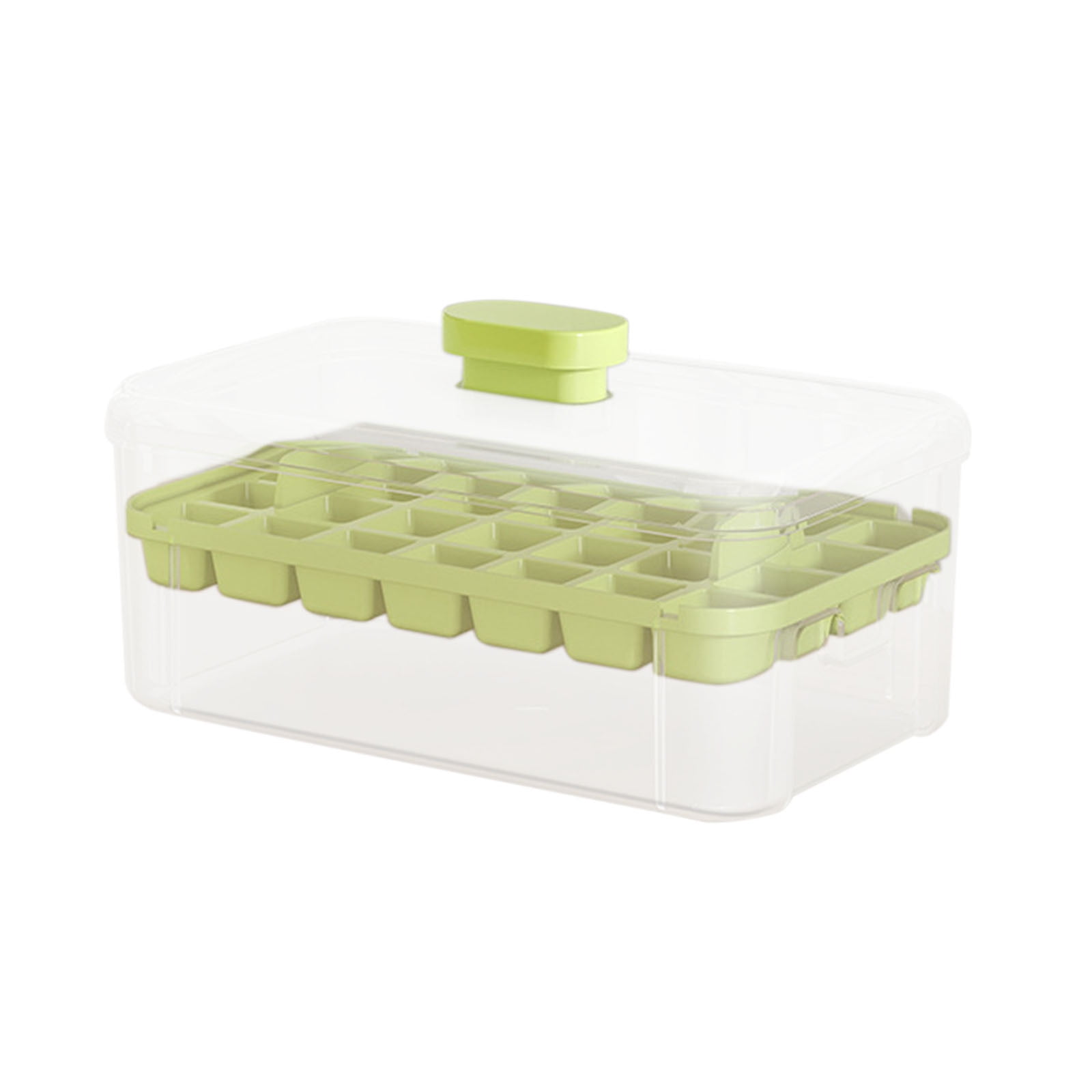 JoyMoreHome Ice Cube Tray with Lid & Bin, Ice Cube Mold for Freezer,Ice ...