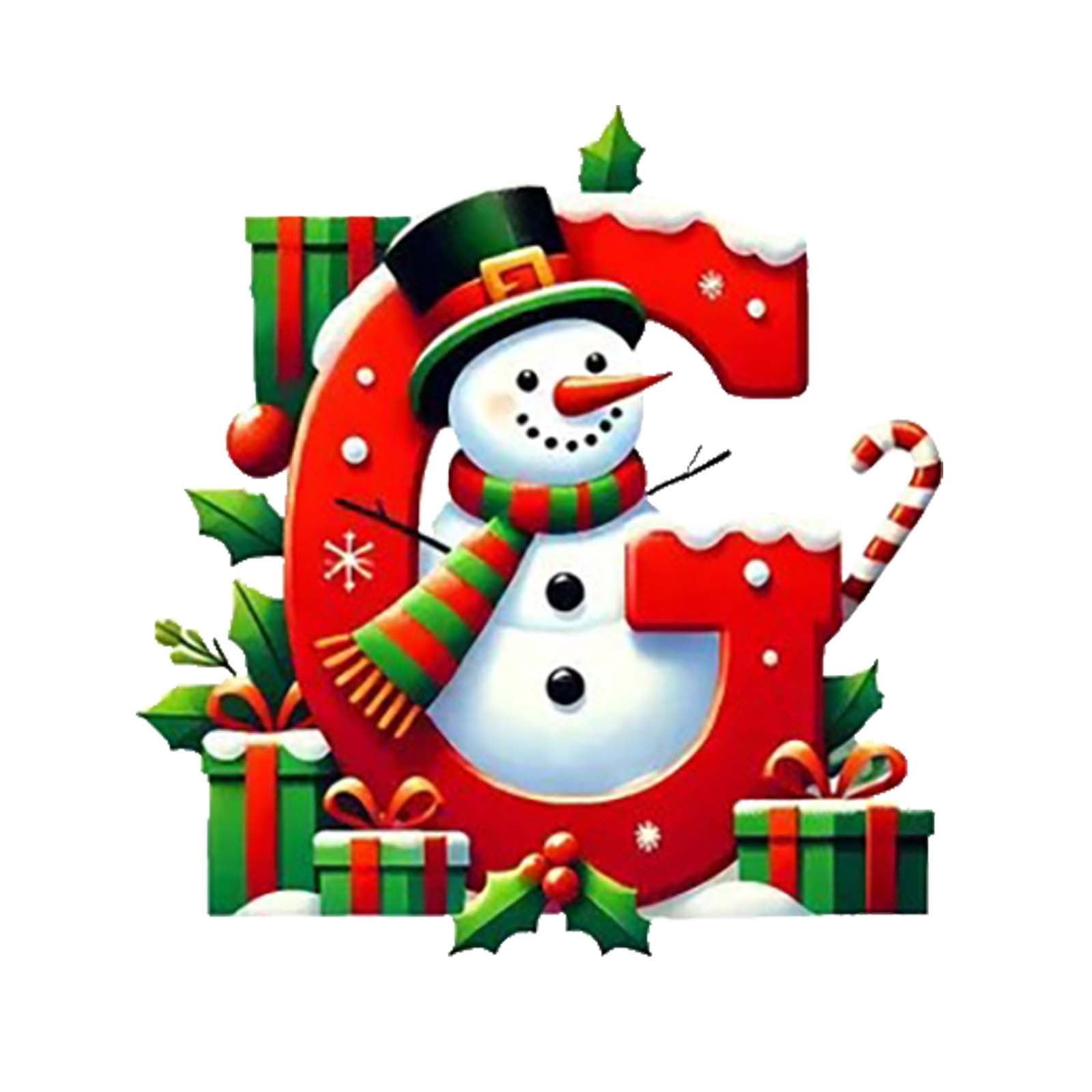JoyMoreHome Initial Monogram Letter G, Christmas 26 Alphabet Ornaments ...