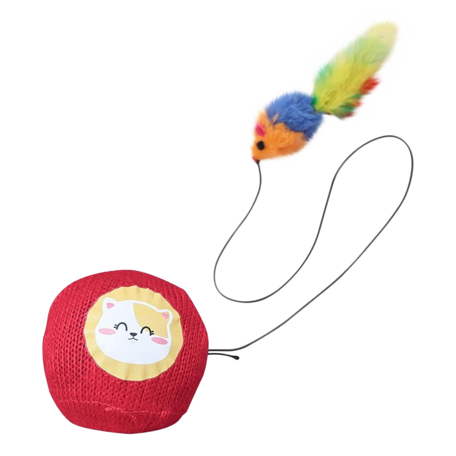 JoyMoreHome Interactive Toy for Indoor Cats, Speedy Ball with Plush ...