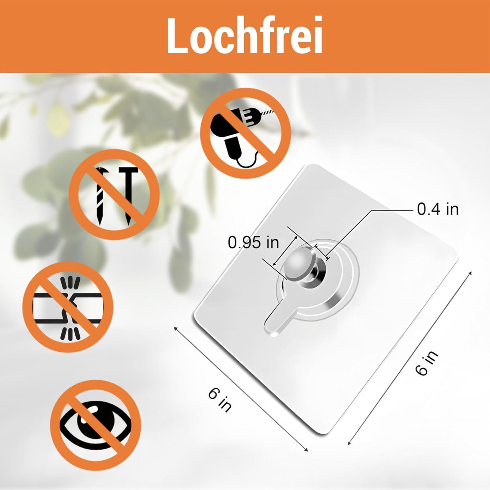 JoyMoreHome Invisible Traceless Screw Stickers for Picture Hanging ...