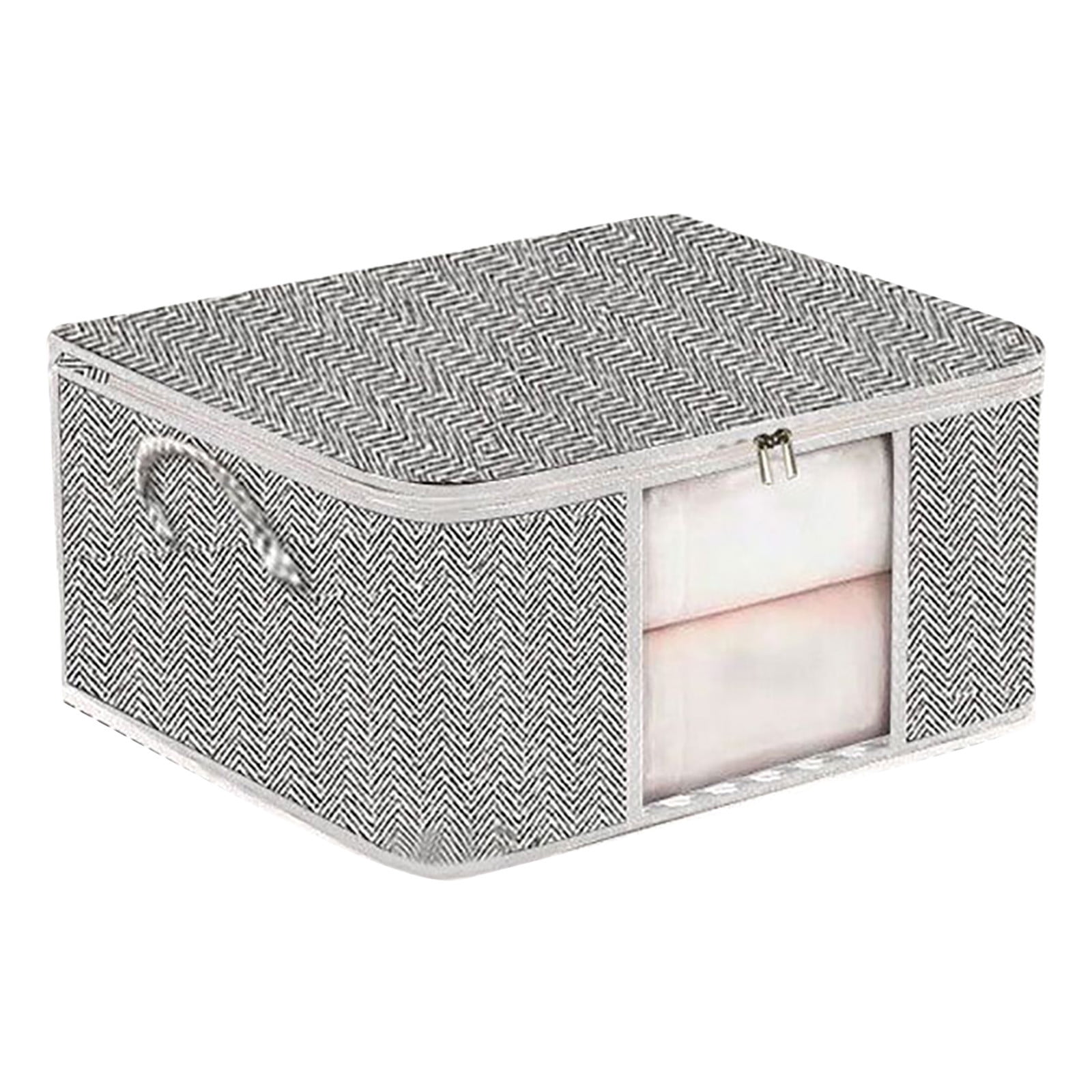 JoyMoreHome Large Capacity Zippered Clothes Storage Bags with Clear ...