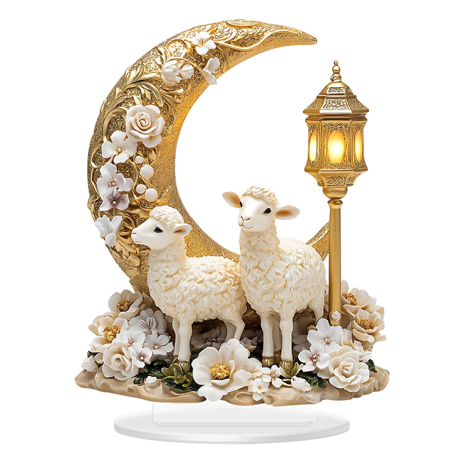 JoyMoreHome Moon Tabletop Ornament, Sheep Display 2D Plane Housewarming ...