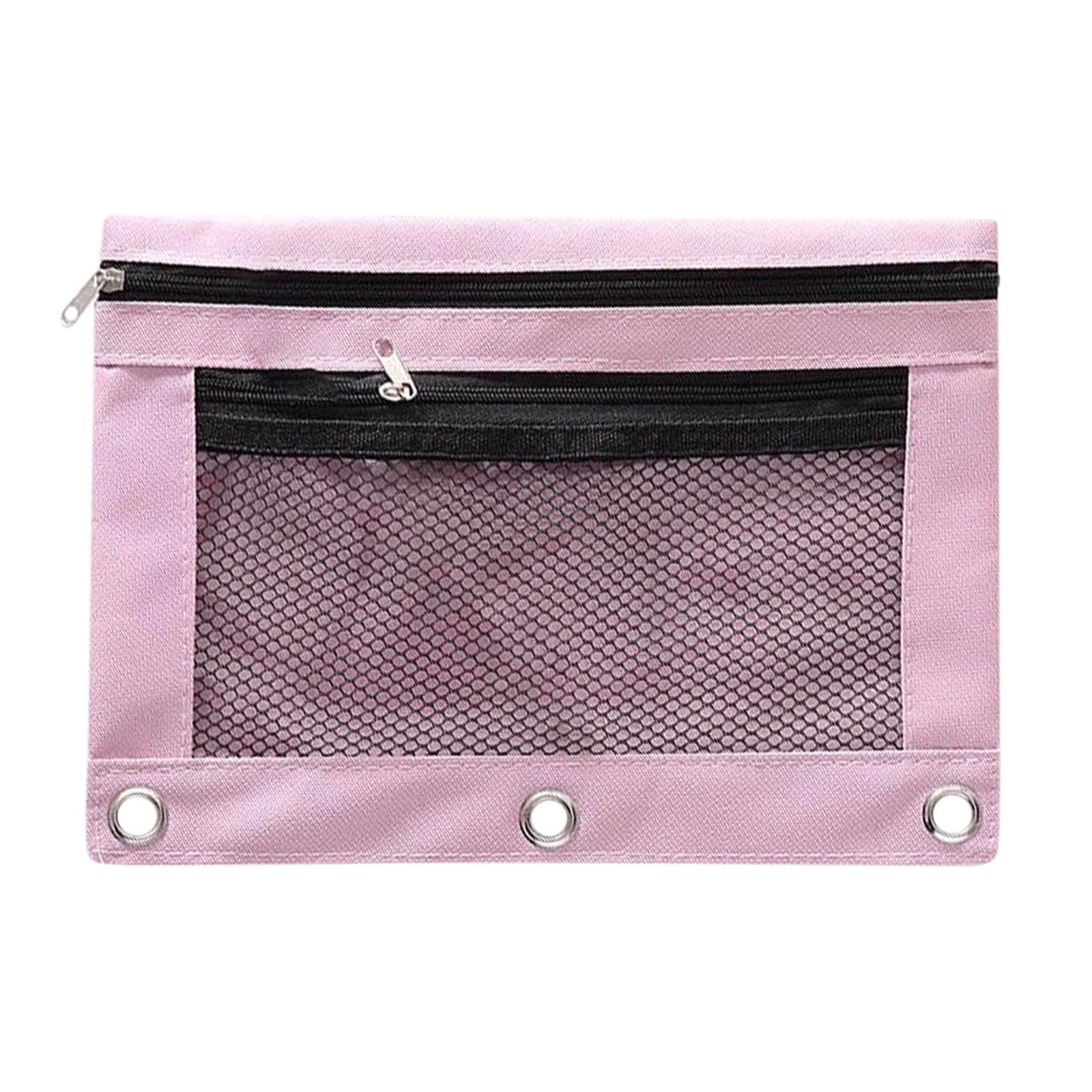 JoyMoreHome Pencil Pouch with 3 Ring Binder Pencil Pouch with Zipper ...