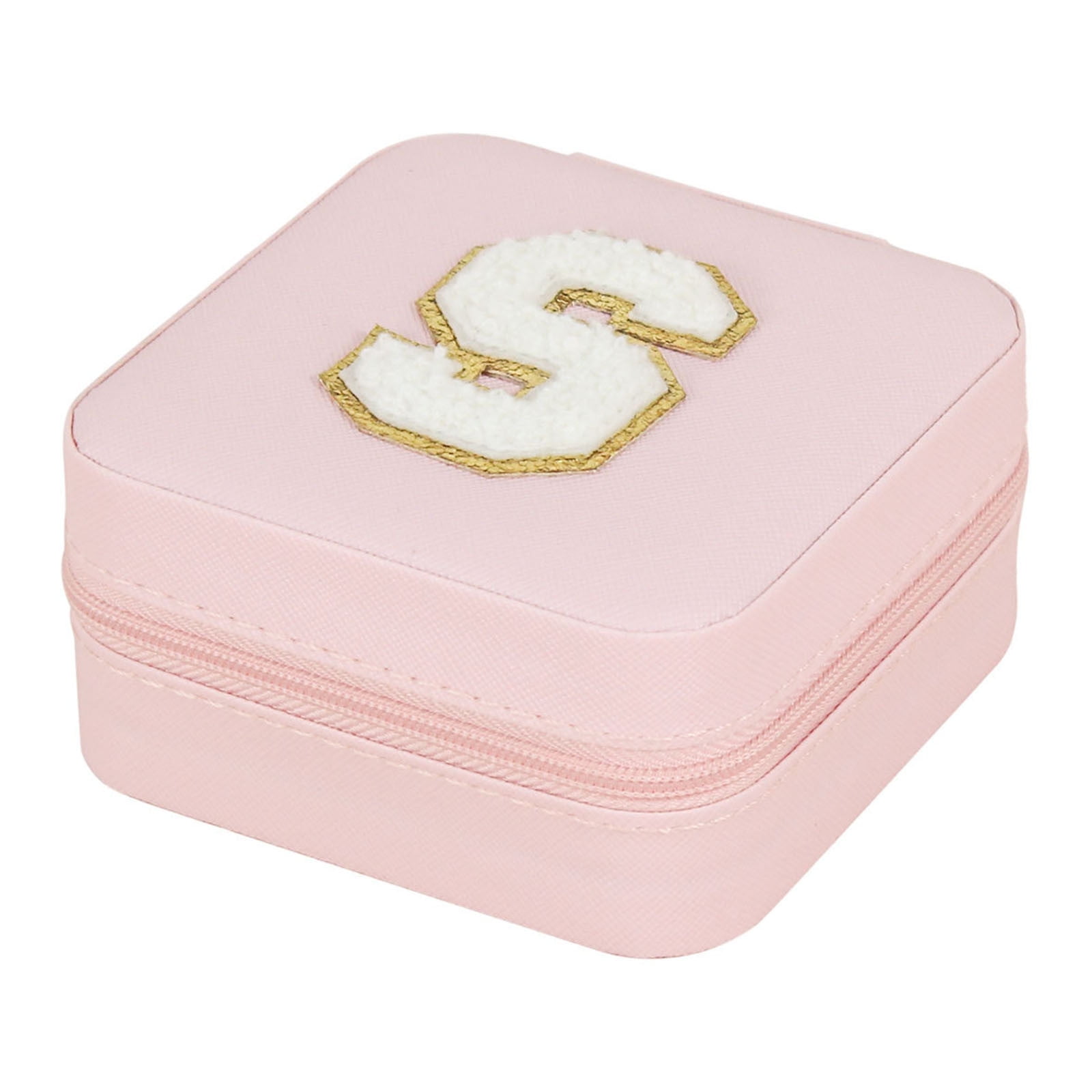 JoyMoreHome Personalized Initial Jewelry Box Jewelry Boxes for Travel ...