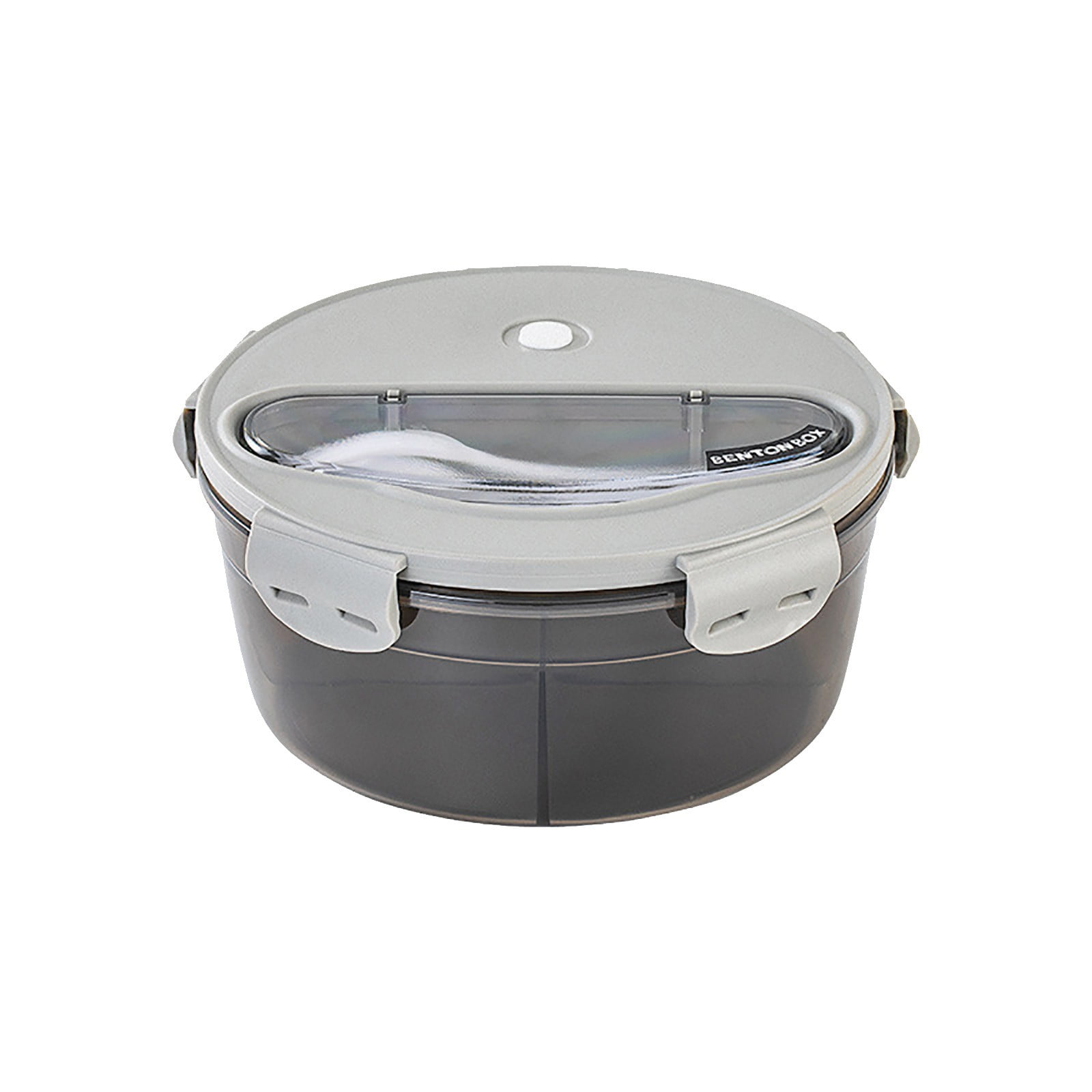 JoyMoreHome Plastic Round Lunch Container with Bonus Bento Box Insert ...