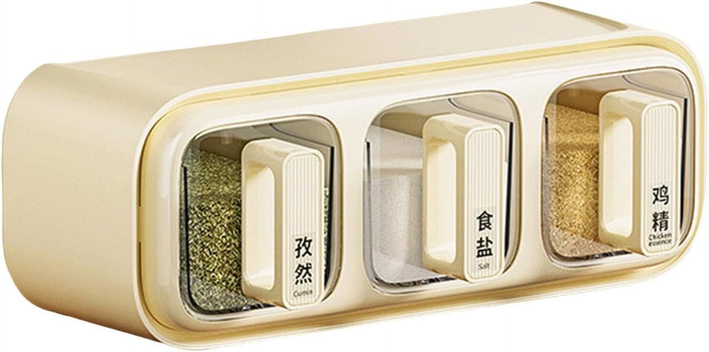 JoyMoreHome Seasoning Storage Container Rack Combo Wall-Mounted ...