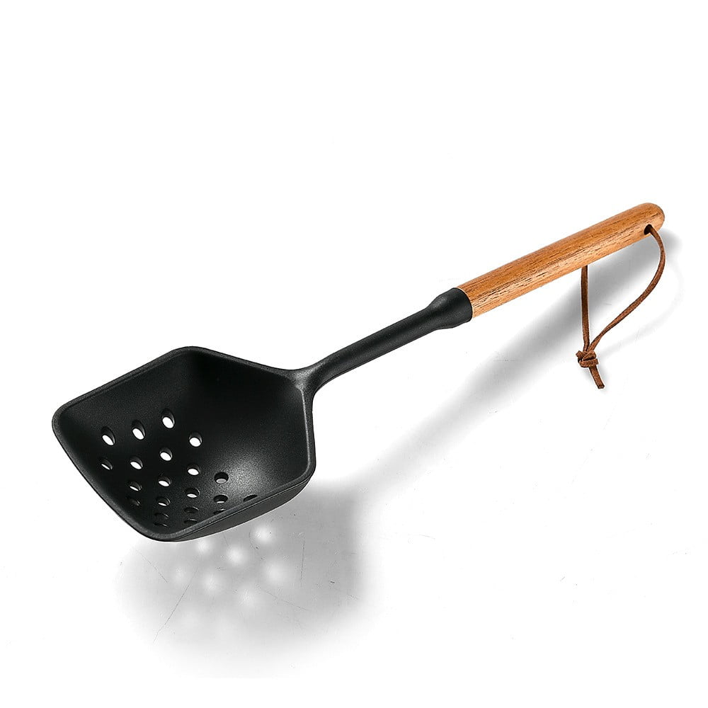 JoyMoreHome Silicone Slotted Large Spatula: Cooking Turner with Wooden ...