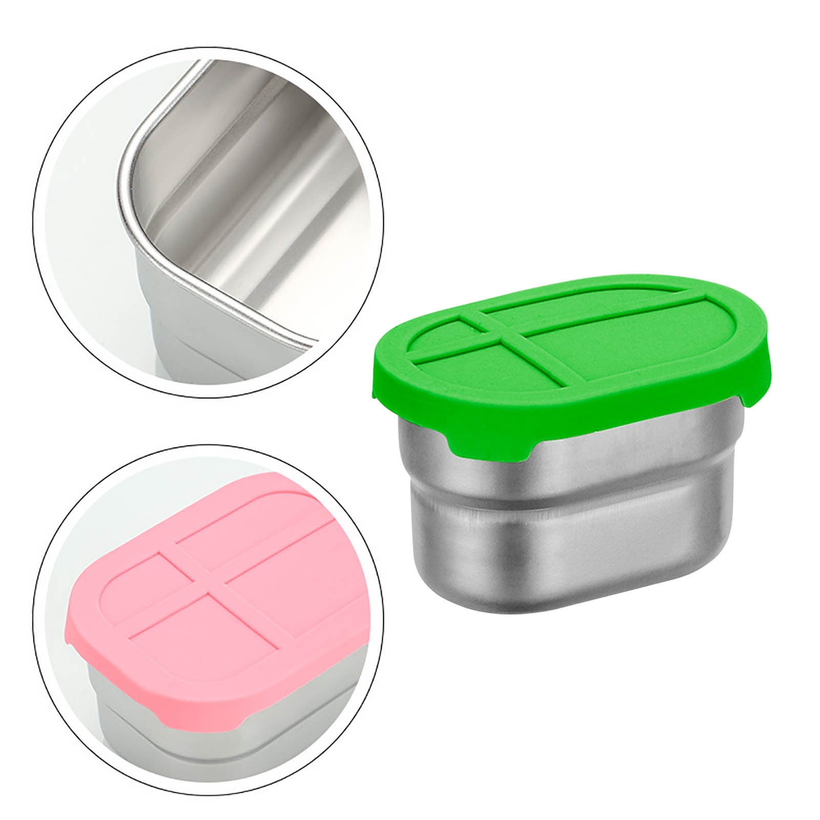 JoyMoreHome Stainless Steel Snack Containers & Salad Dressing ...