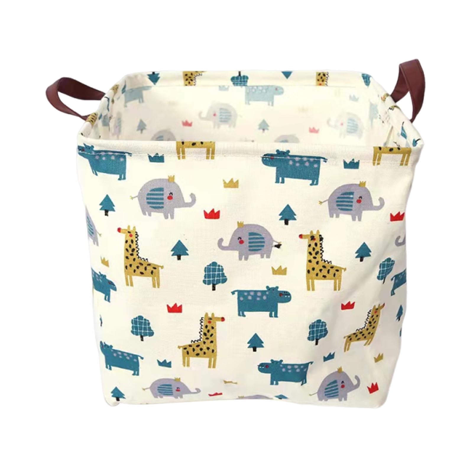 JoyMoreHome Storage Basket Canvas Organizer Bin for Toys, Clothes, Pets ...