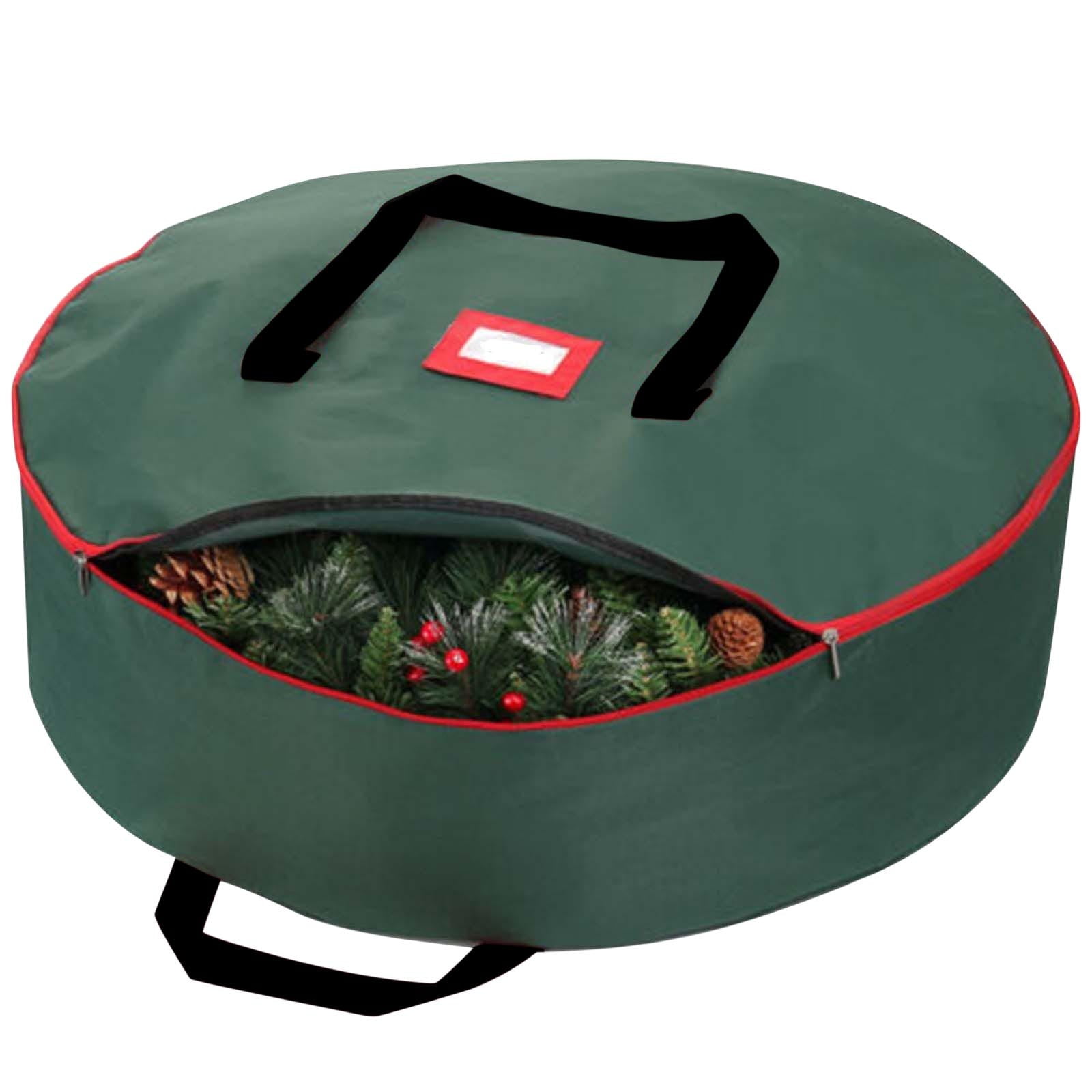 JoyMoreHome Wreath Storage Container - Sack with Handles Holds ...