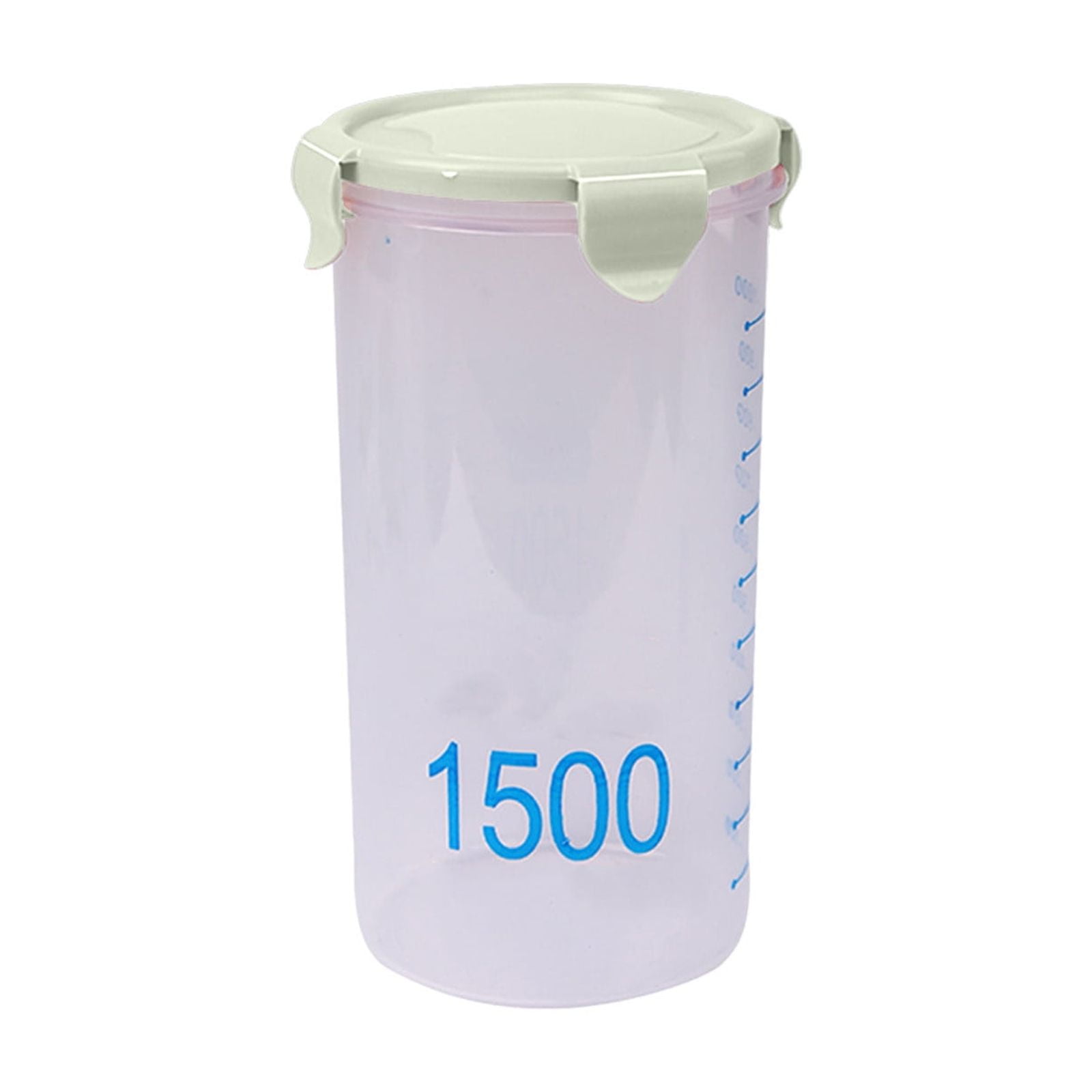 JoyMoreHome XL Code Plastic Round Storage Jars With Graduated ...