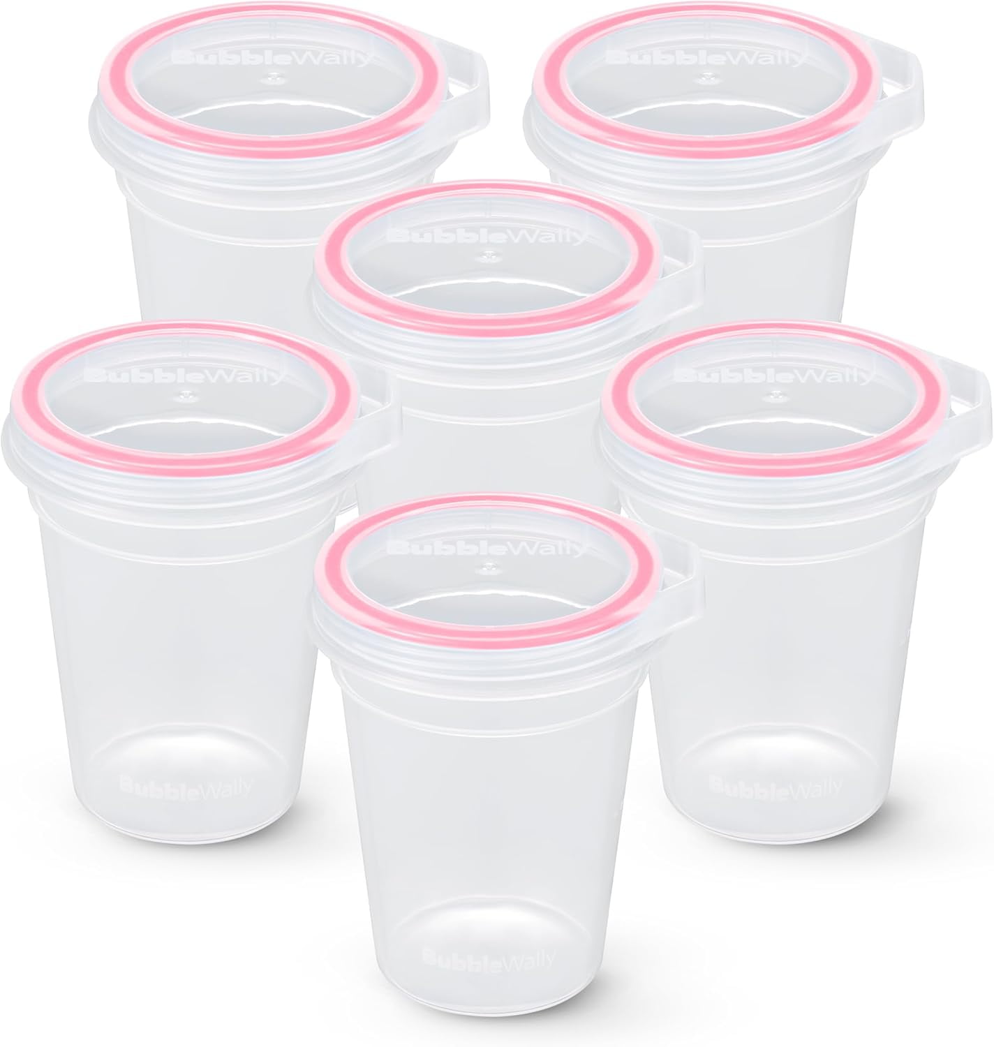 JoyPlus Overnight Oats Containers with Lids Plastic (Pink) - Meal Prep ...