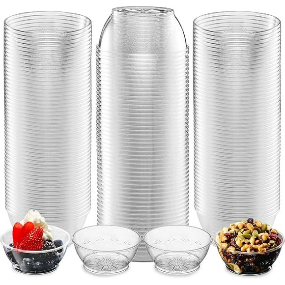 small clear plastic bowls