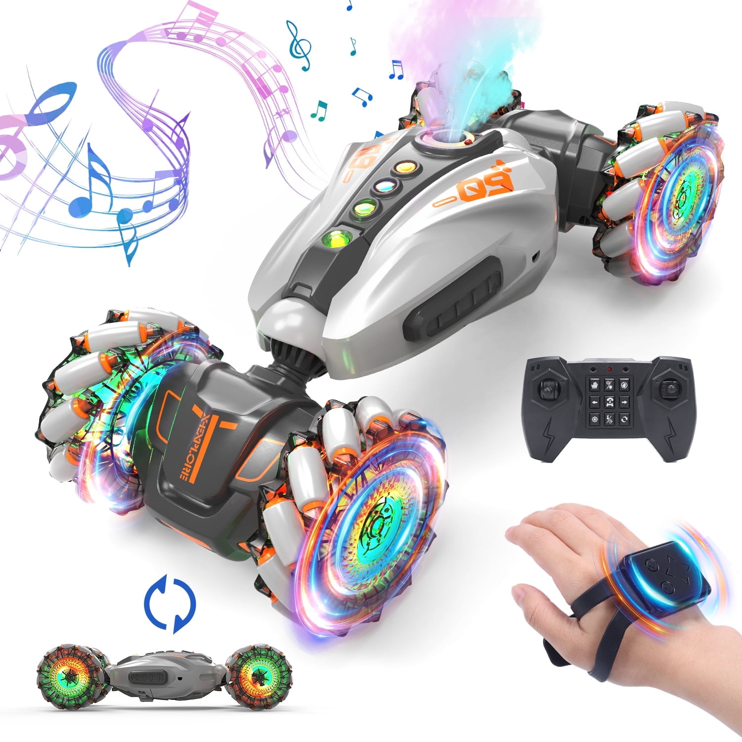 JoyStone 1:12 RC Cars Gesture Sensing Stunt Car, 2.4GHz 4WD Hand ...