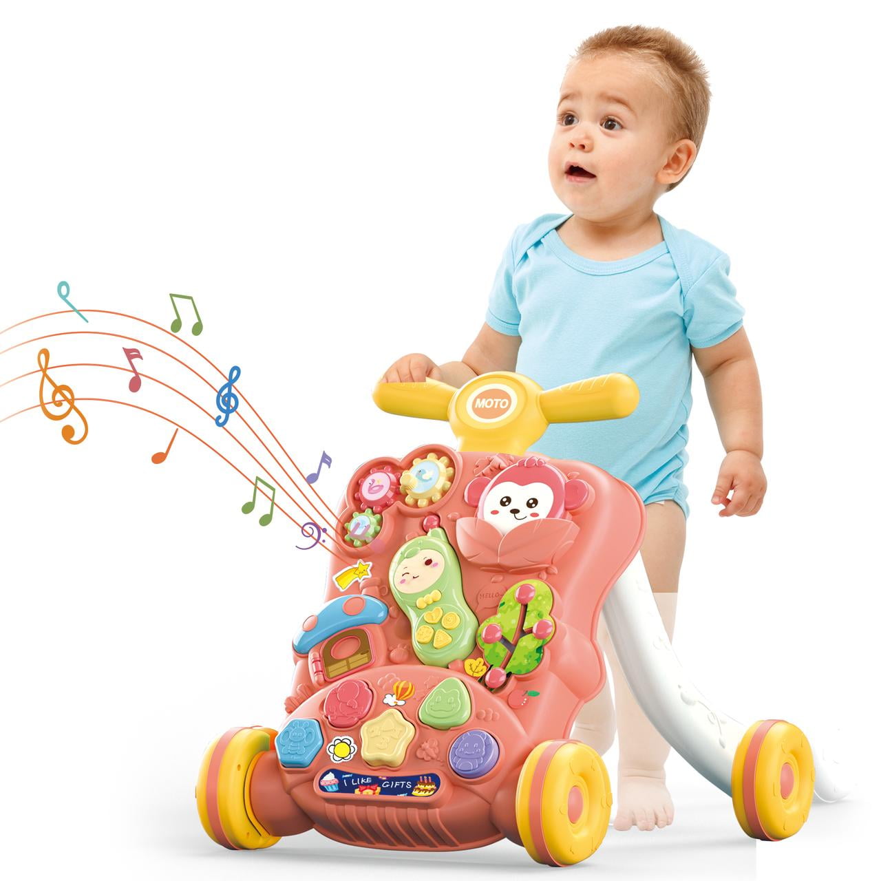 JoyStone Baby Push Walkers, Kids Multiple Activity Center, Lights, Music, Early Learning Push ...