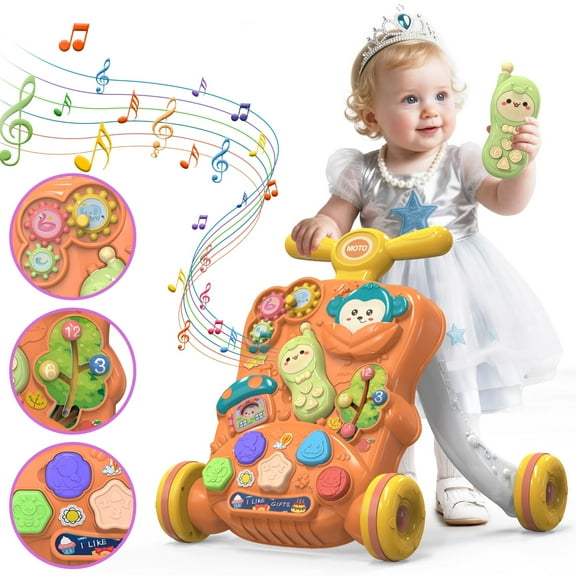 VTech Baby's First Steps Learning Walker Toy, Pink - Toddler Activity ...