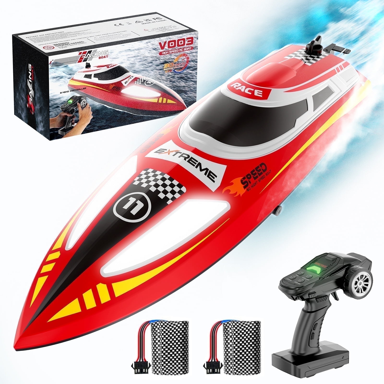 JoyStone 20+ mph RC Boat for Pool & Lakes, Fast Remote Control Boat ...