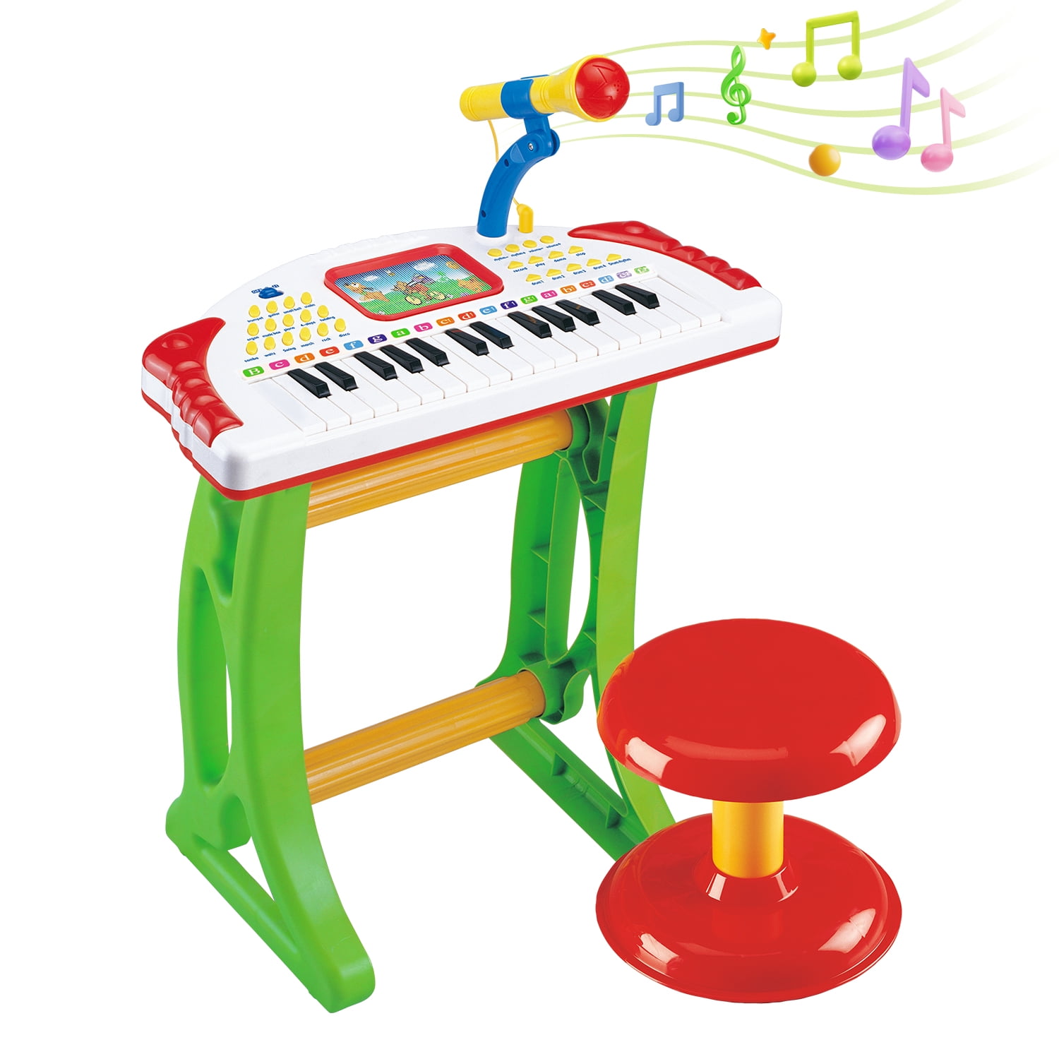 JoyStone 31 Key Electronic Keyboard Kids Toy Piano MP3 Input with ...