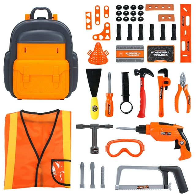 JoyStone Kids Tool Set Bag - 39PCS Toddler Kits with Electronic Toy ...