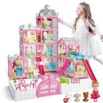 PayUSD Doll House Toys for Girls Dollhouse Pretend Play 11 Rooms with ...