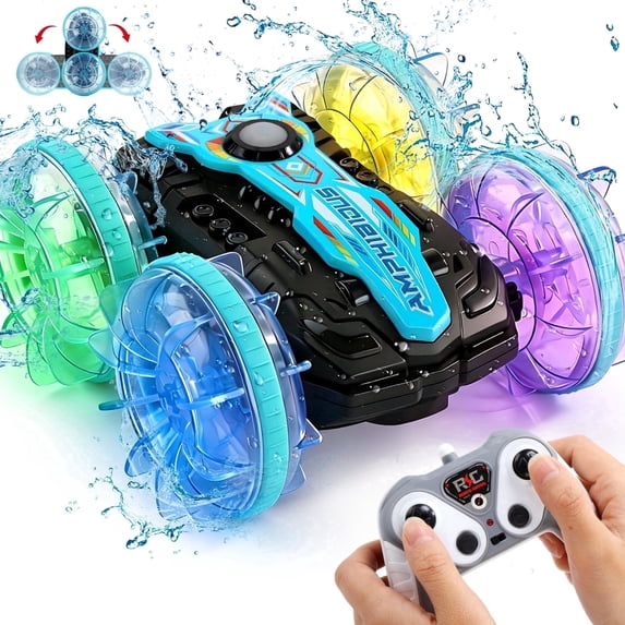 JoyStone Amphibious RC Car for Land and Water, 4WD Remote Control Stunt ...