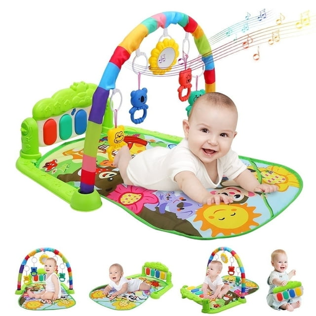 JoyStone Baby Gym Play Mat for Babies, Play Piano Music Light Playmat ...