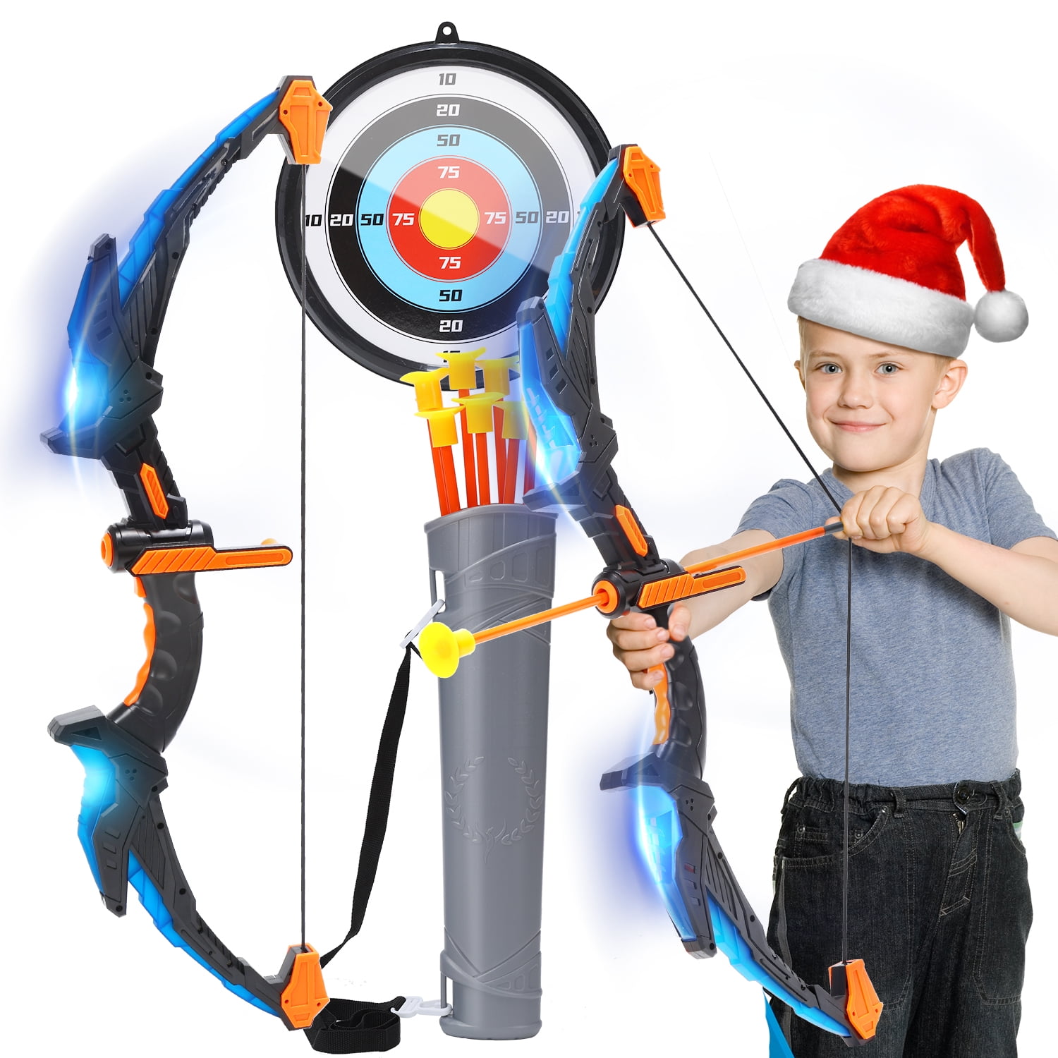 JoyStone Bow and Arrow Set for Kids- LED Light Up Archery Toy Set with ...