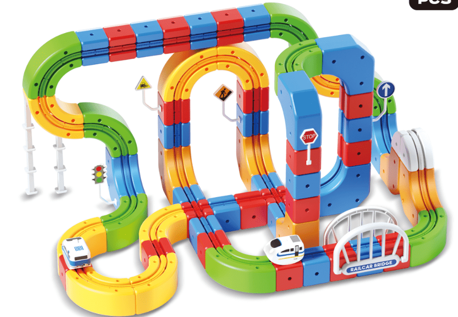JoyStone Electric Train Set for Kids, 3D Flexible Race Track Building ...